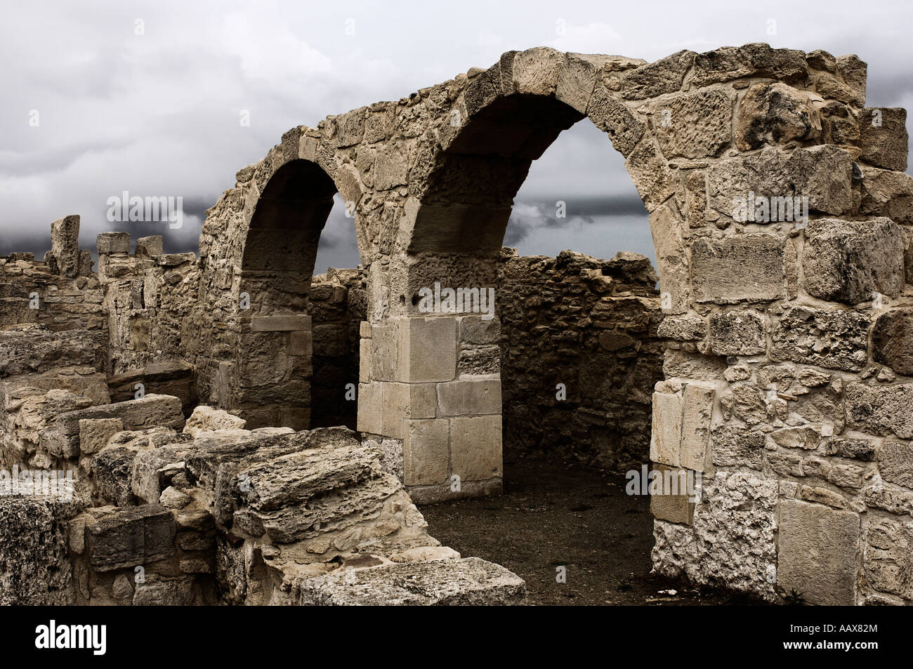 Stone arches Remains of an ancient building at Roman Agora The ...