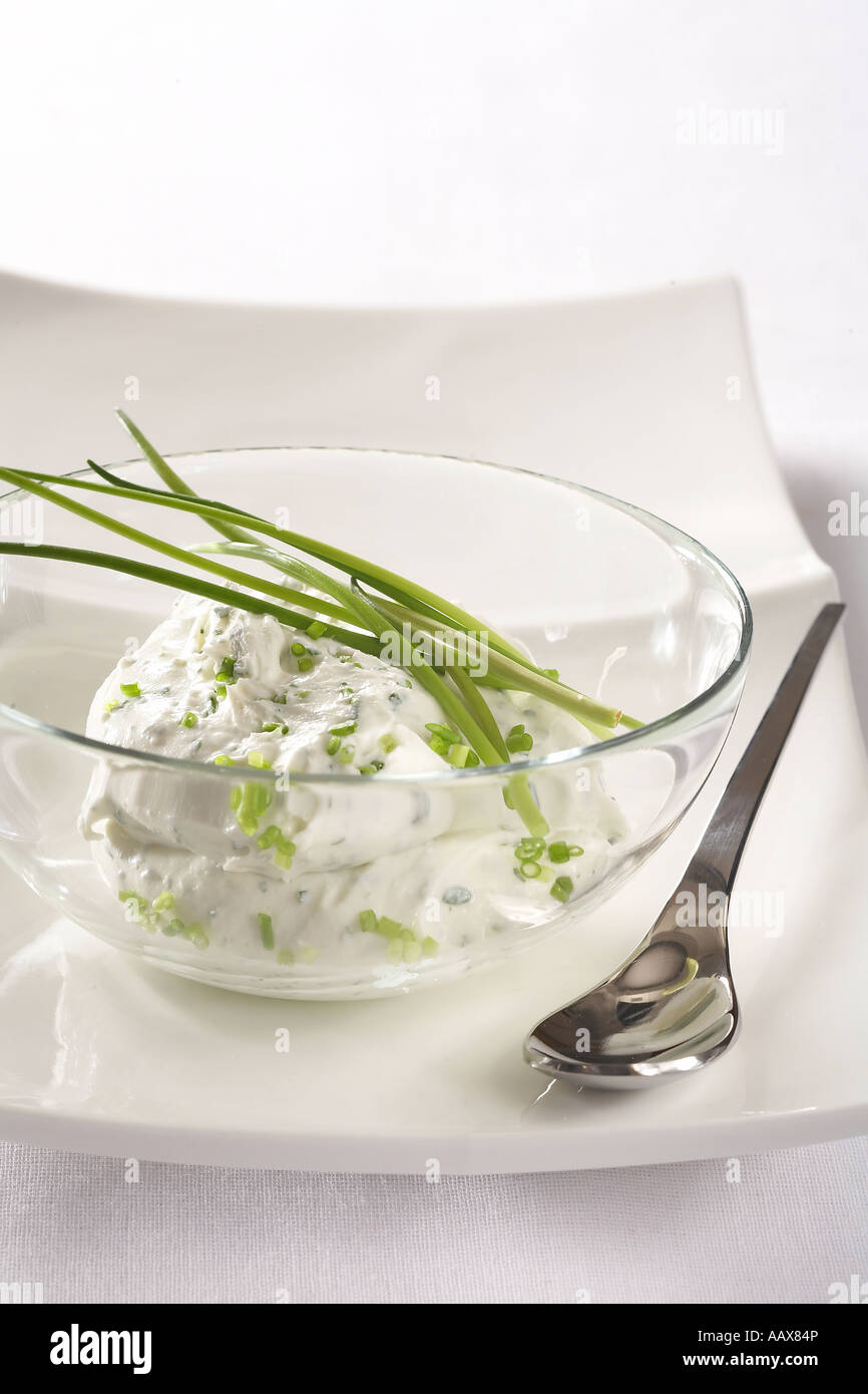 Cottage Cheese and Chives Stock Photo - Alamy