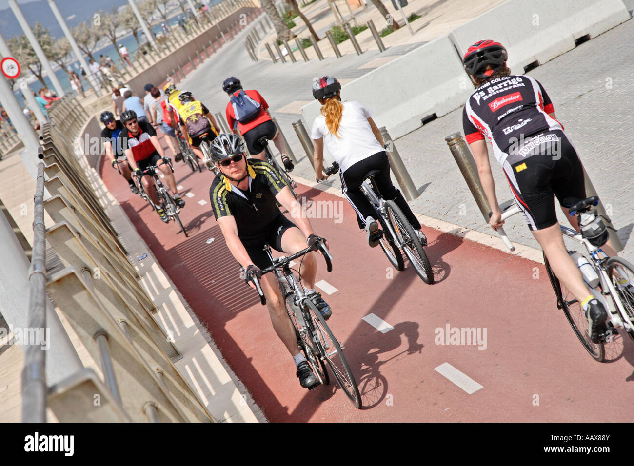 Majorca bicycle path cycle hi-res stock photography and images - Alamy