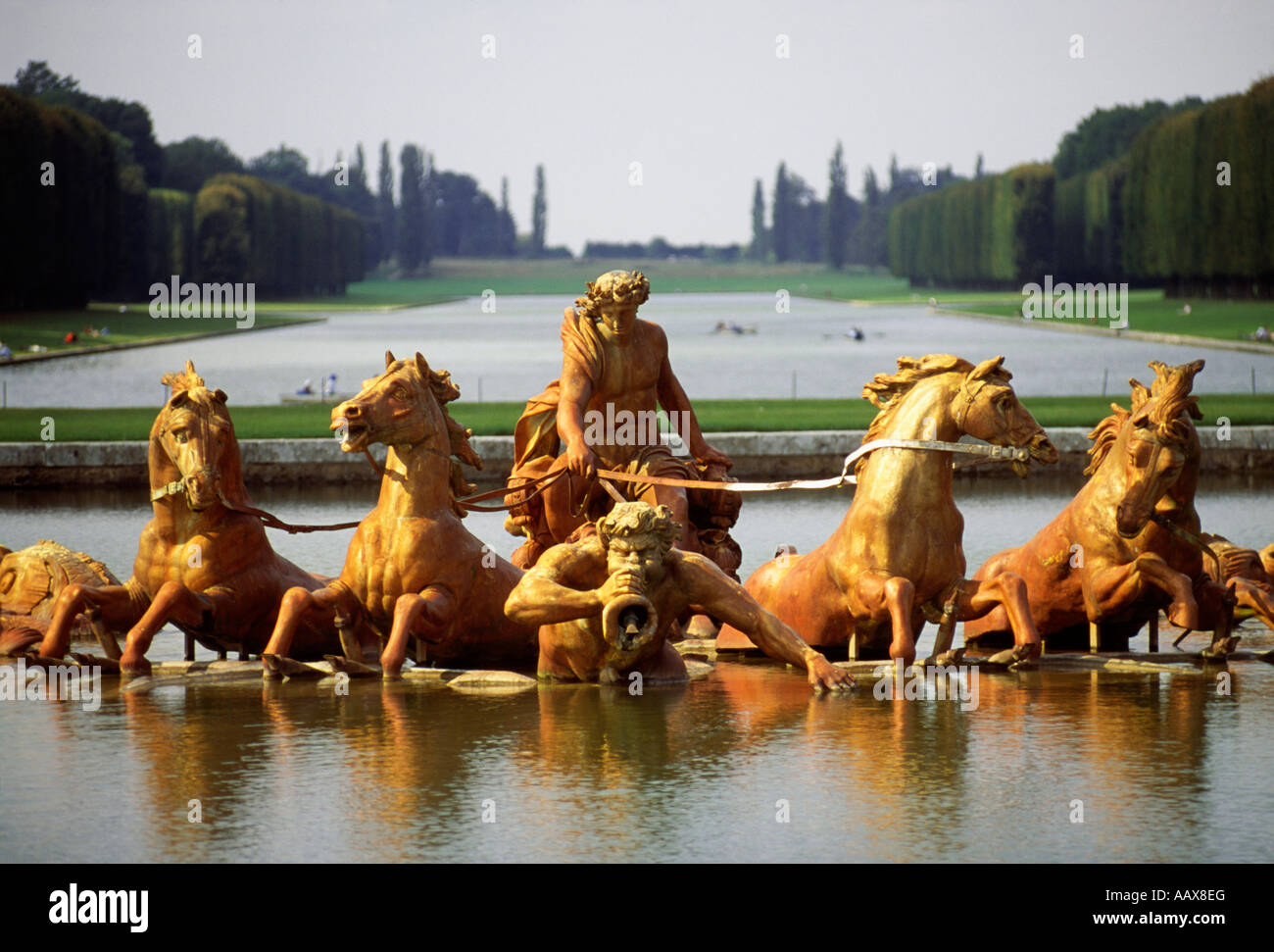 Fountain of Apollo and the Grand Canal at the Palace of Versailles ...