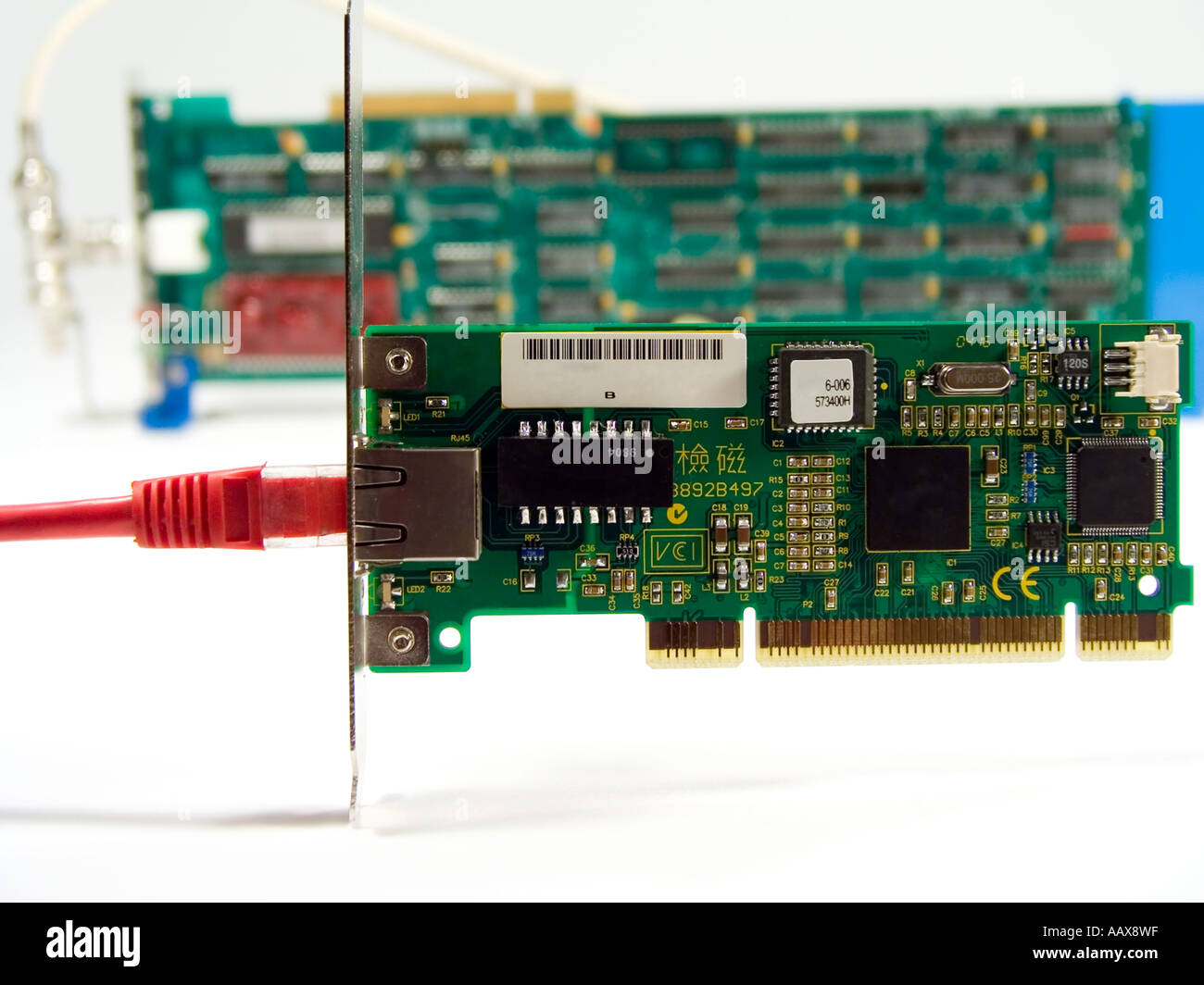 A new LAN card versus an old one Stock Photo - Alamy