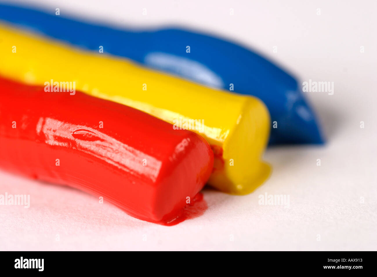 Red yellow and blue oil paint Stock Photo - Alamy