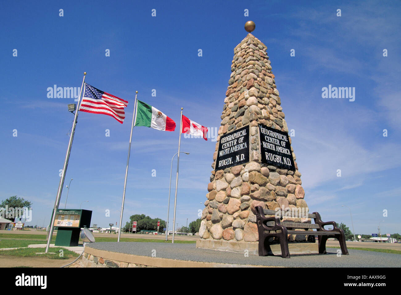 Elk256 1733 North Dakota Rigby geographical center of North America ...