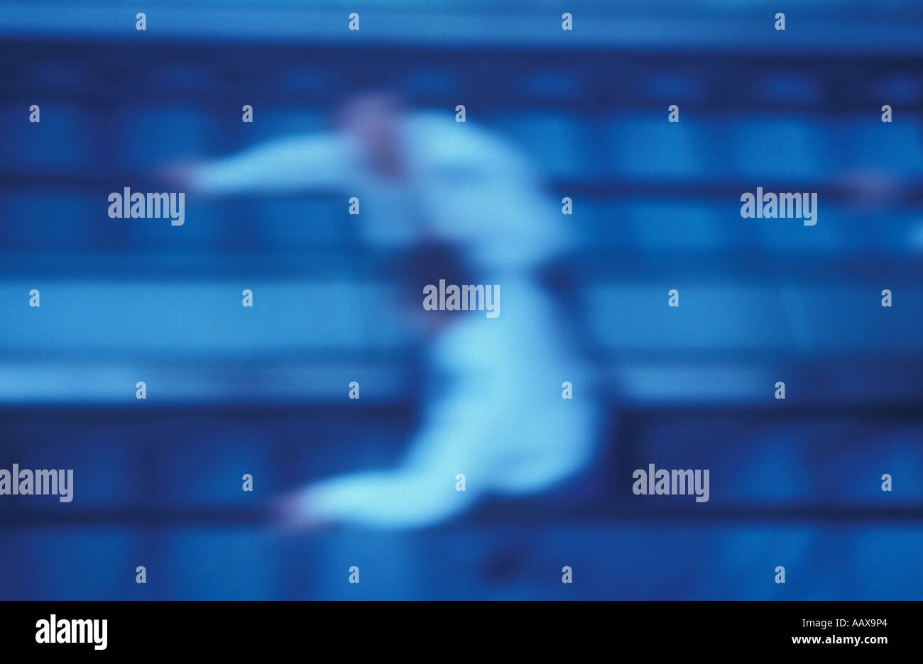 security guards on escalator, Docklands, London UK Stock Photo - Alamy