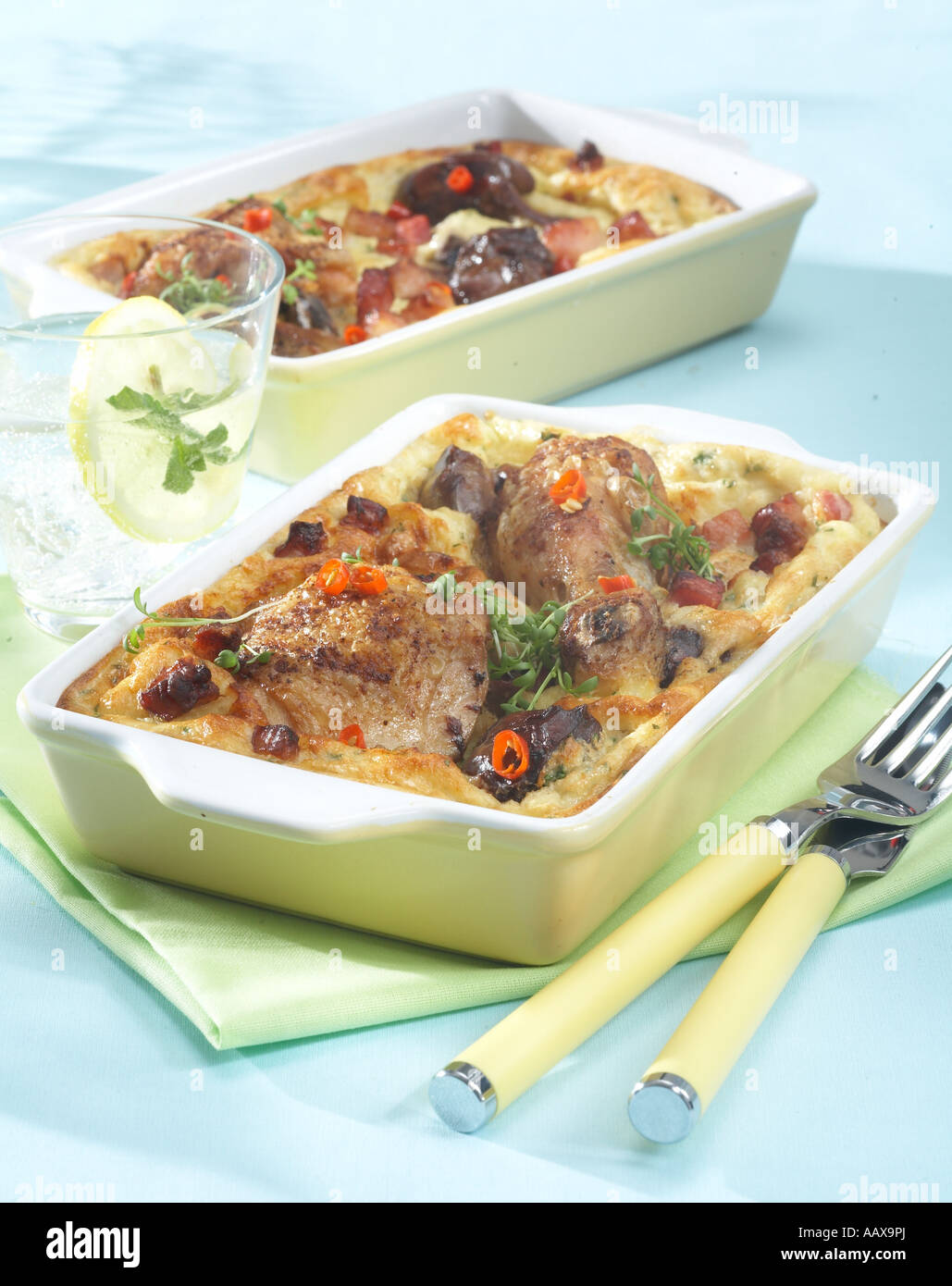 Chicken Baked in Stuffing Stock Photo - Alamy