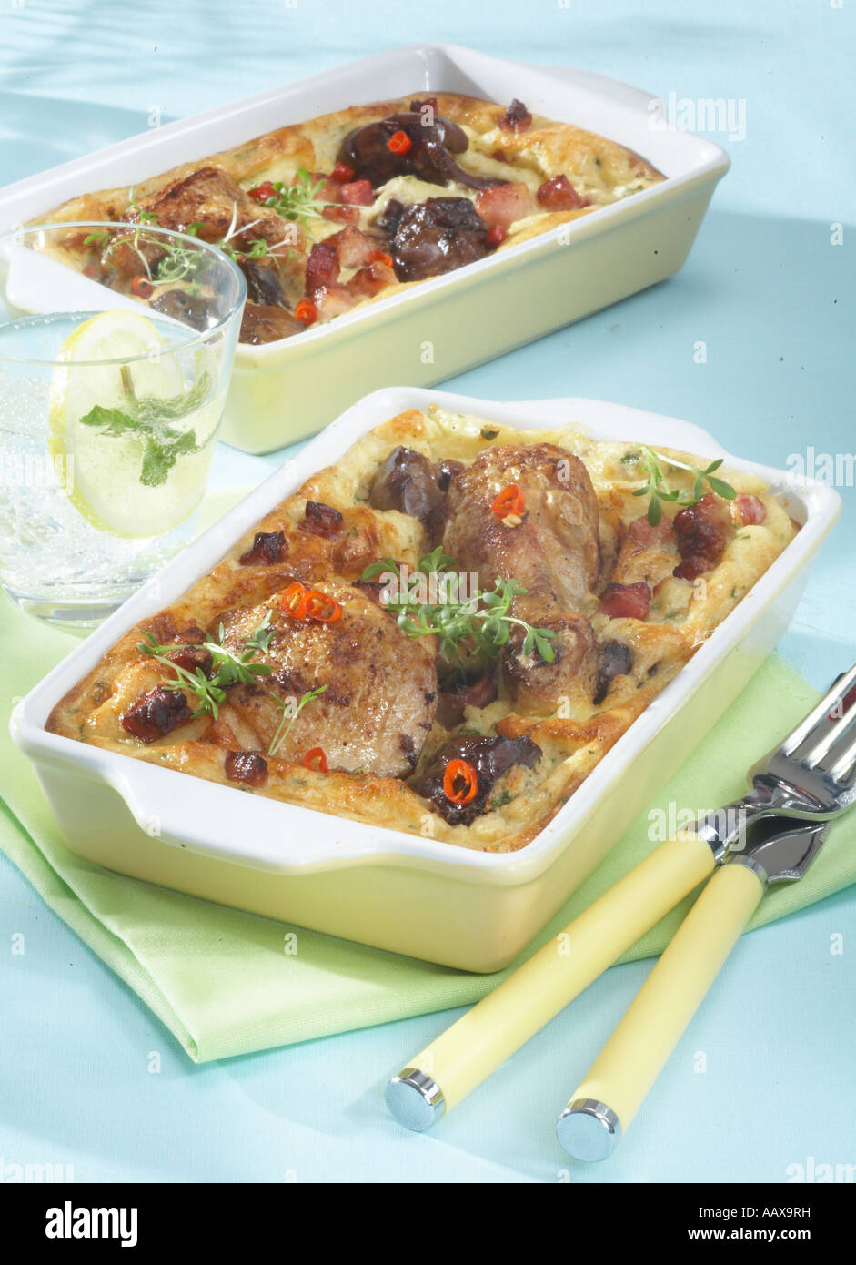 Chicken Baked in Stuffing Stock Photo - Alamy