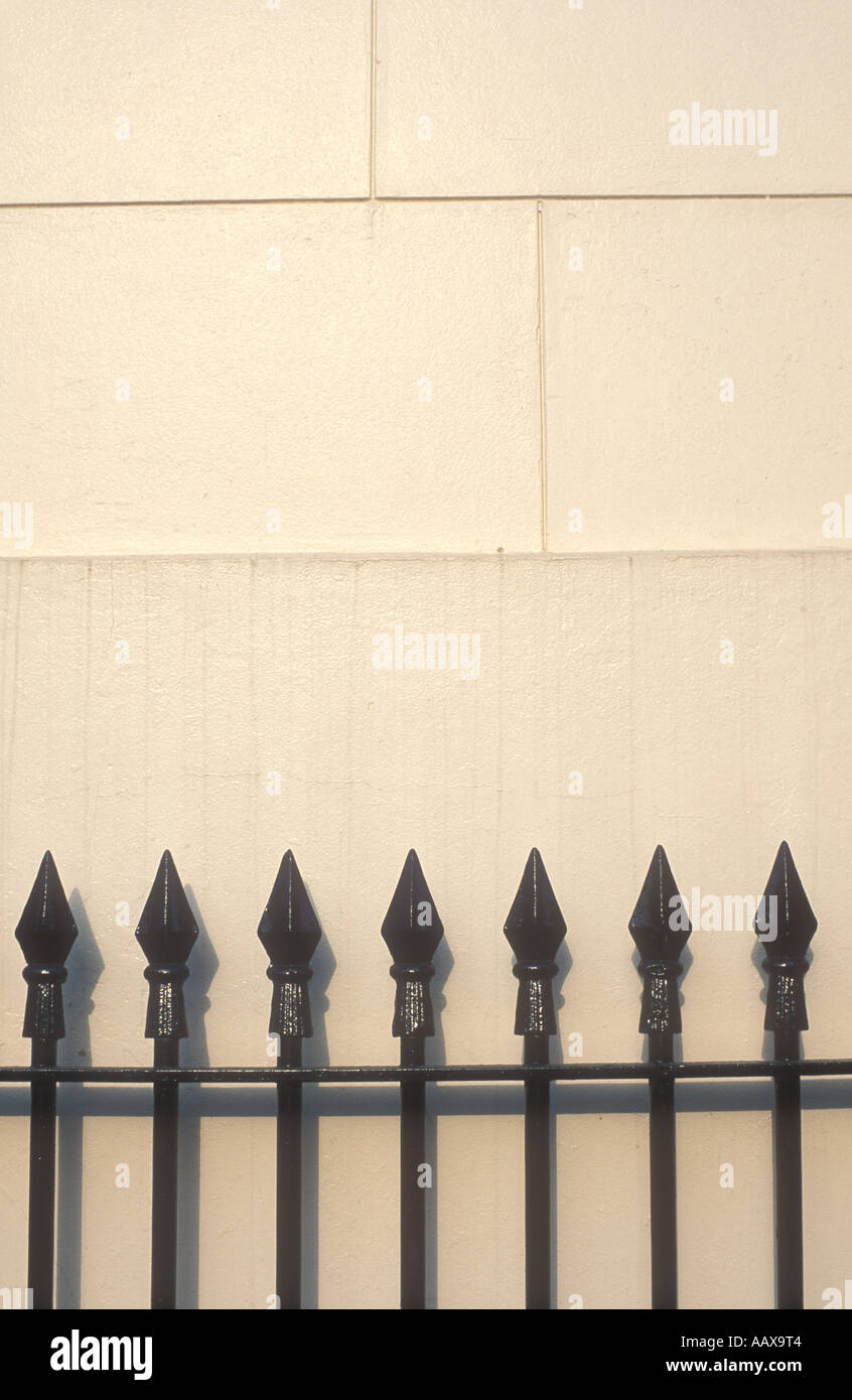 fenced off wall, London, UK Stock Photo - Alamy