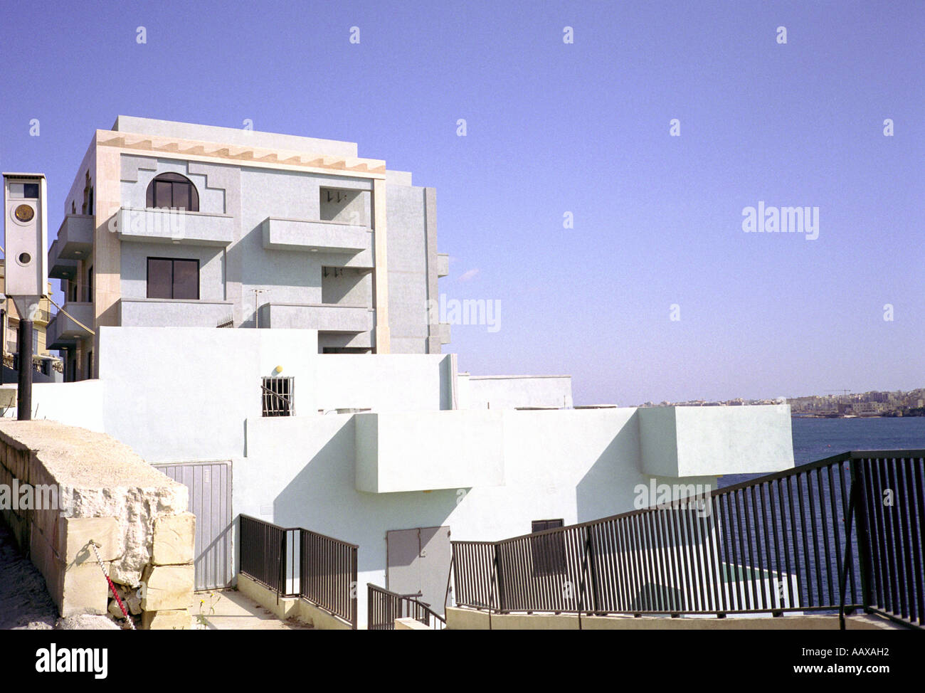 Apartment building, Malta Stock Photo - Alamy