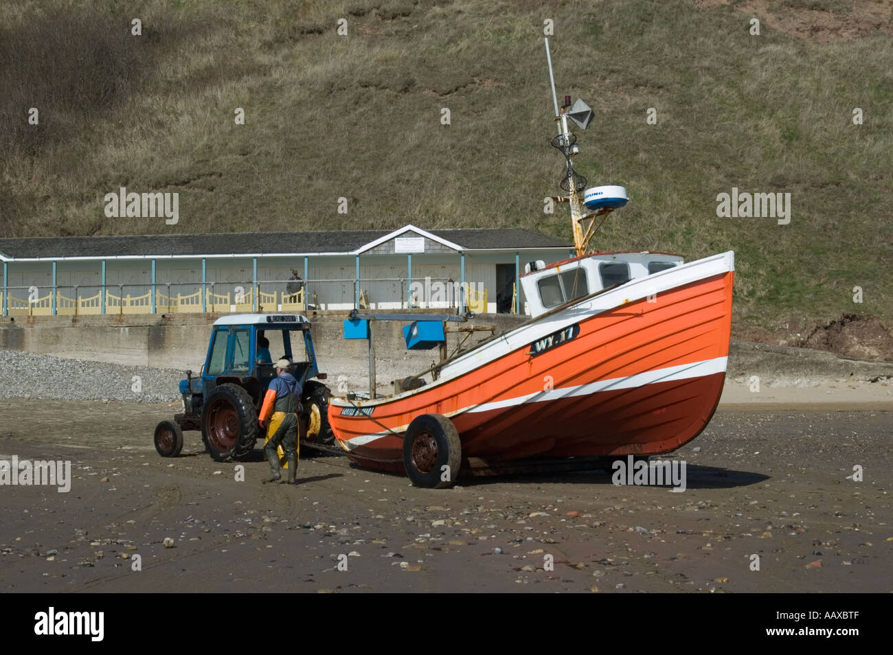 Coble landing filey hi-res stock photography and images - Alamy