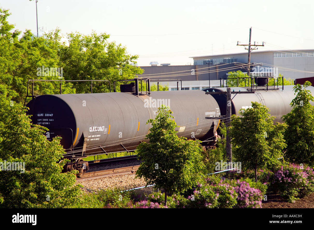 Freight Train Tanker Cars Stock Photo - Alamy