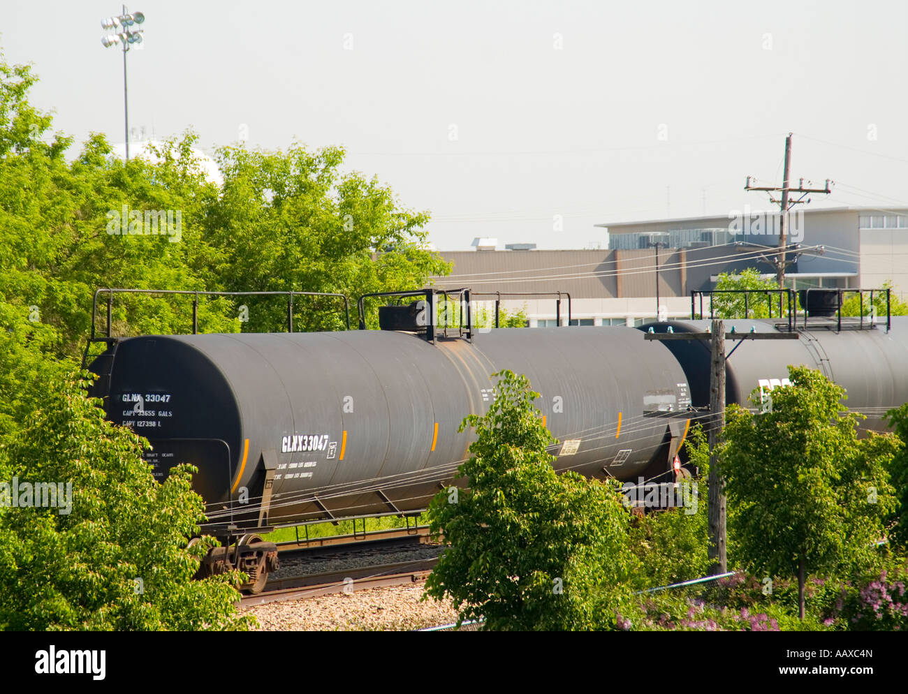 Freight Train Tanker Cars Stock Photo - Alamy