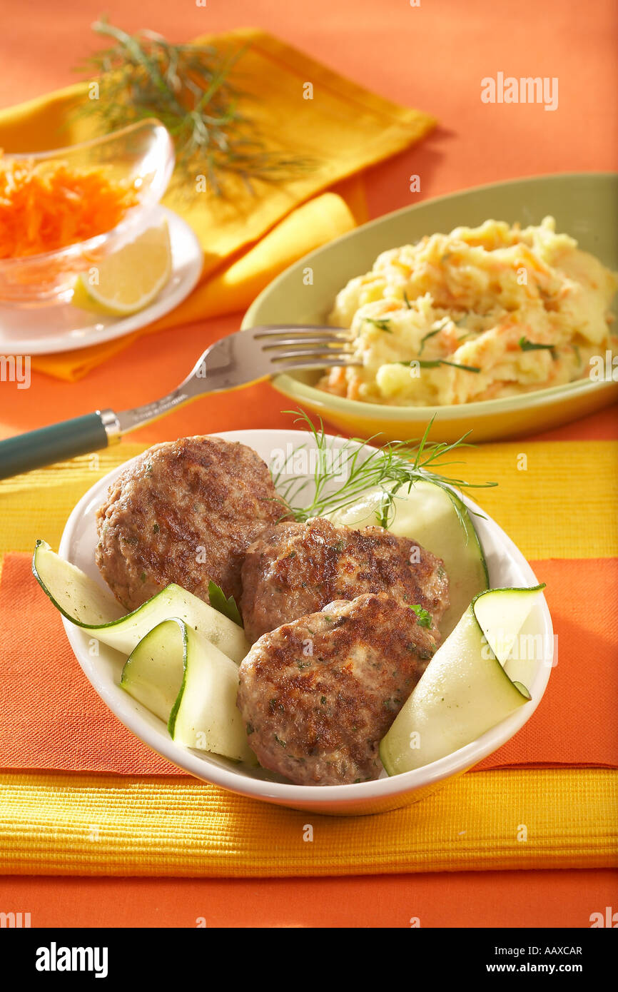 Beef Burgers with Cottage Cheese Stock Photo - Alamy