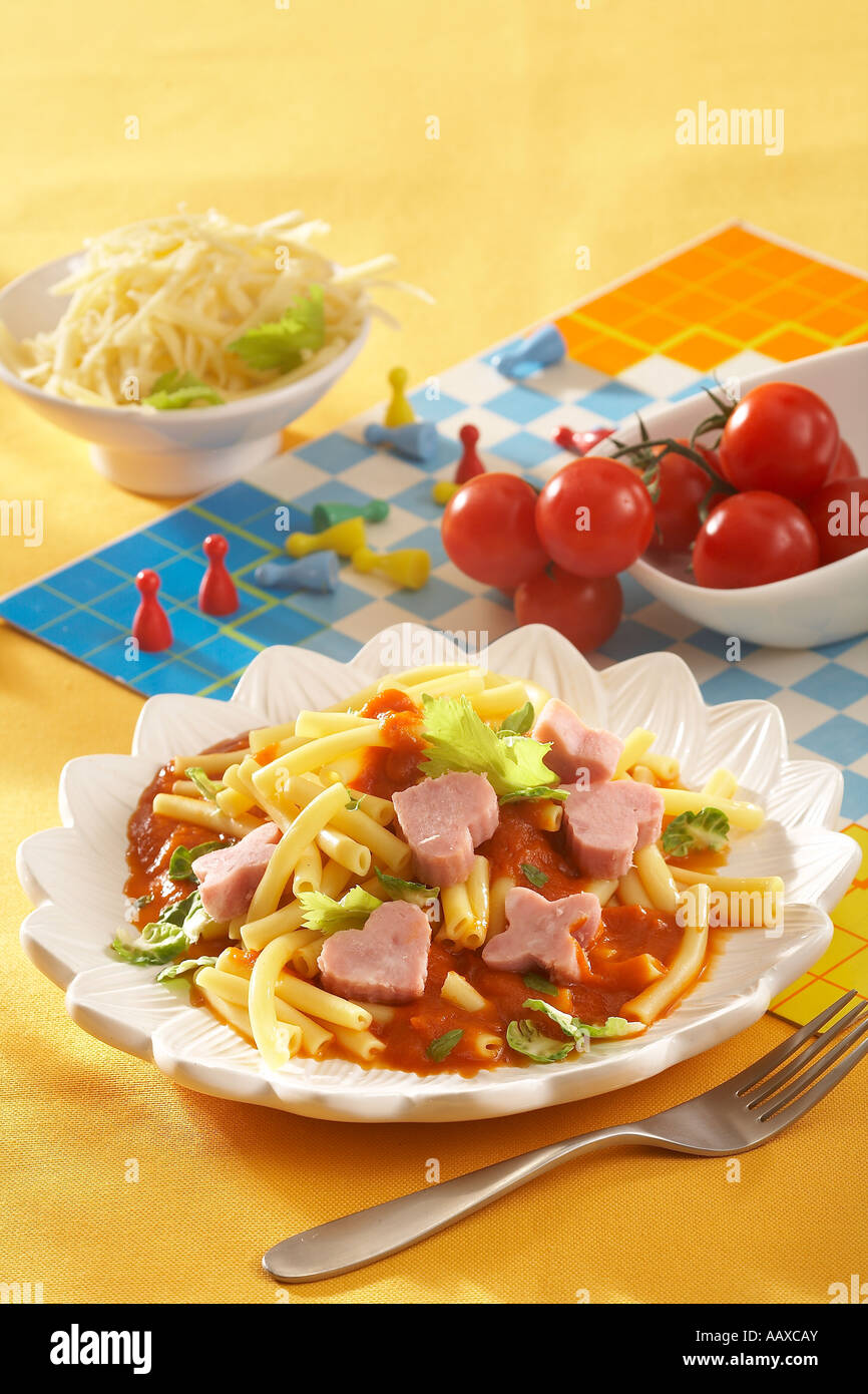 Macaroni with Tomato Sauce Stock Photo - Alamy