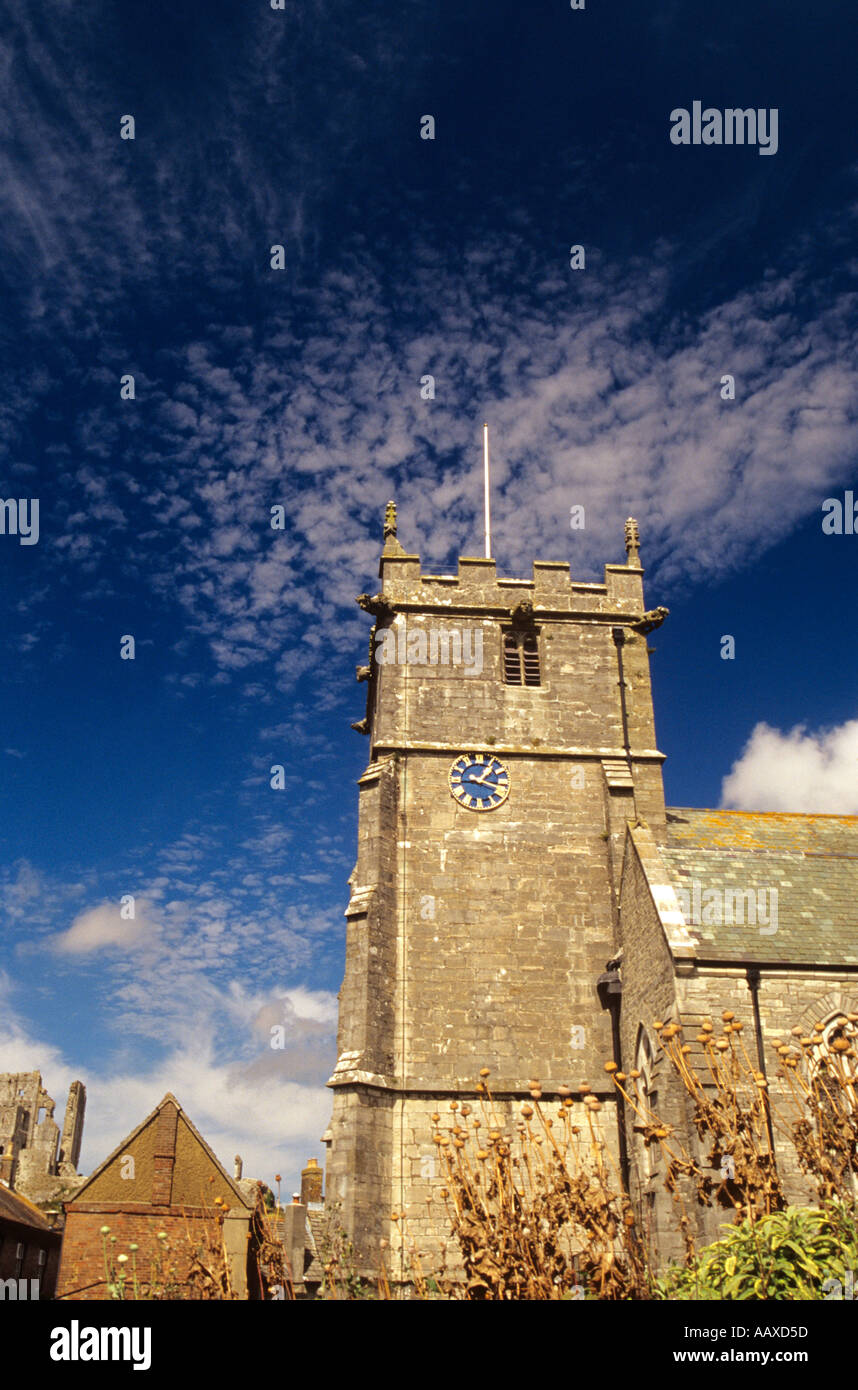 Corfe Village Church Dorset England Stock Photo - Alamy