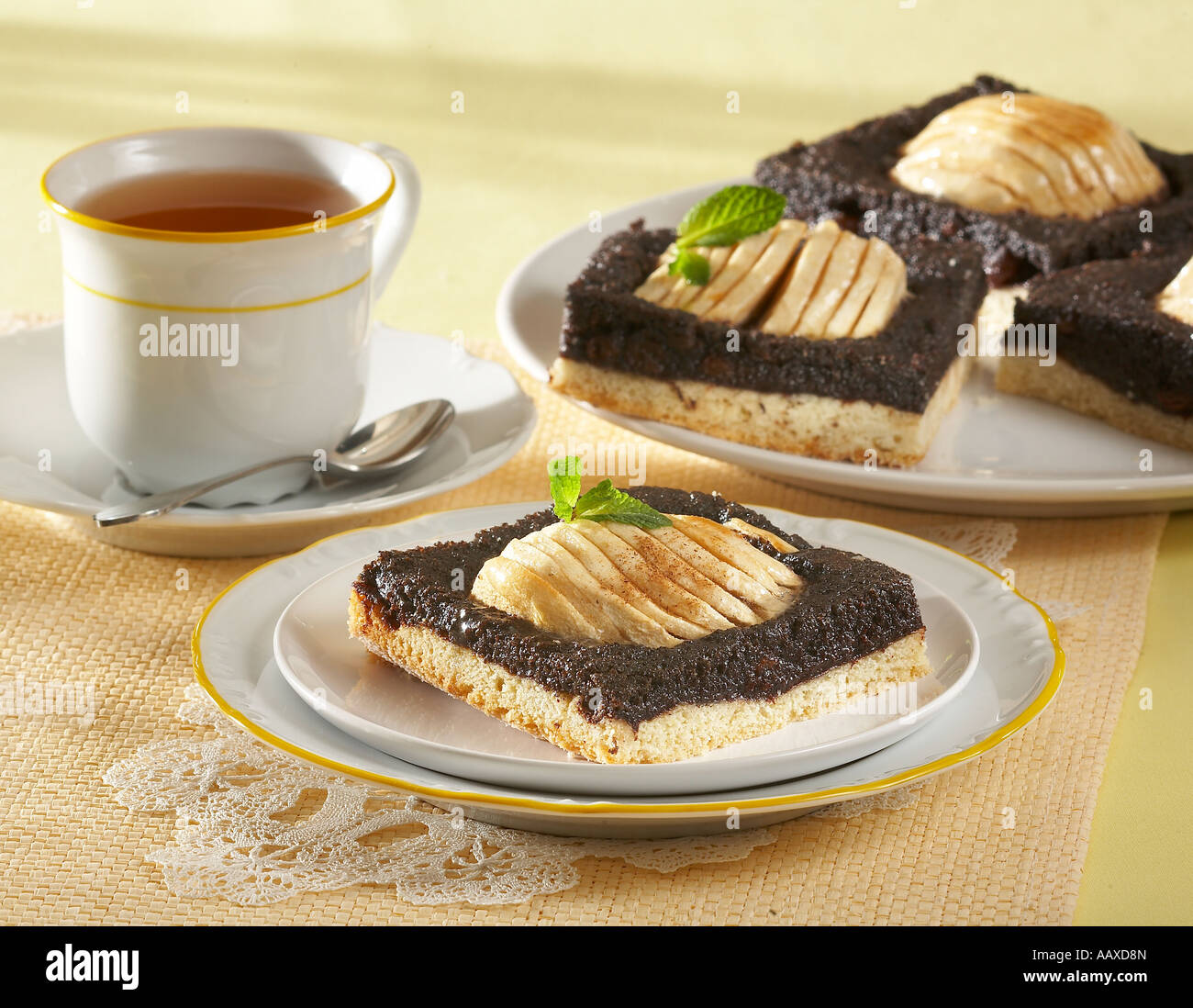 Poppy Cake with Apples step by step Stock Photo - Alamy