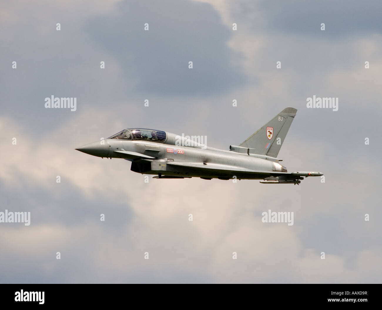 A Royal Air Force Eurofighter EF 2000 Typhoon T1 jet fighter ZJ 801 at ...