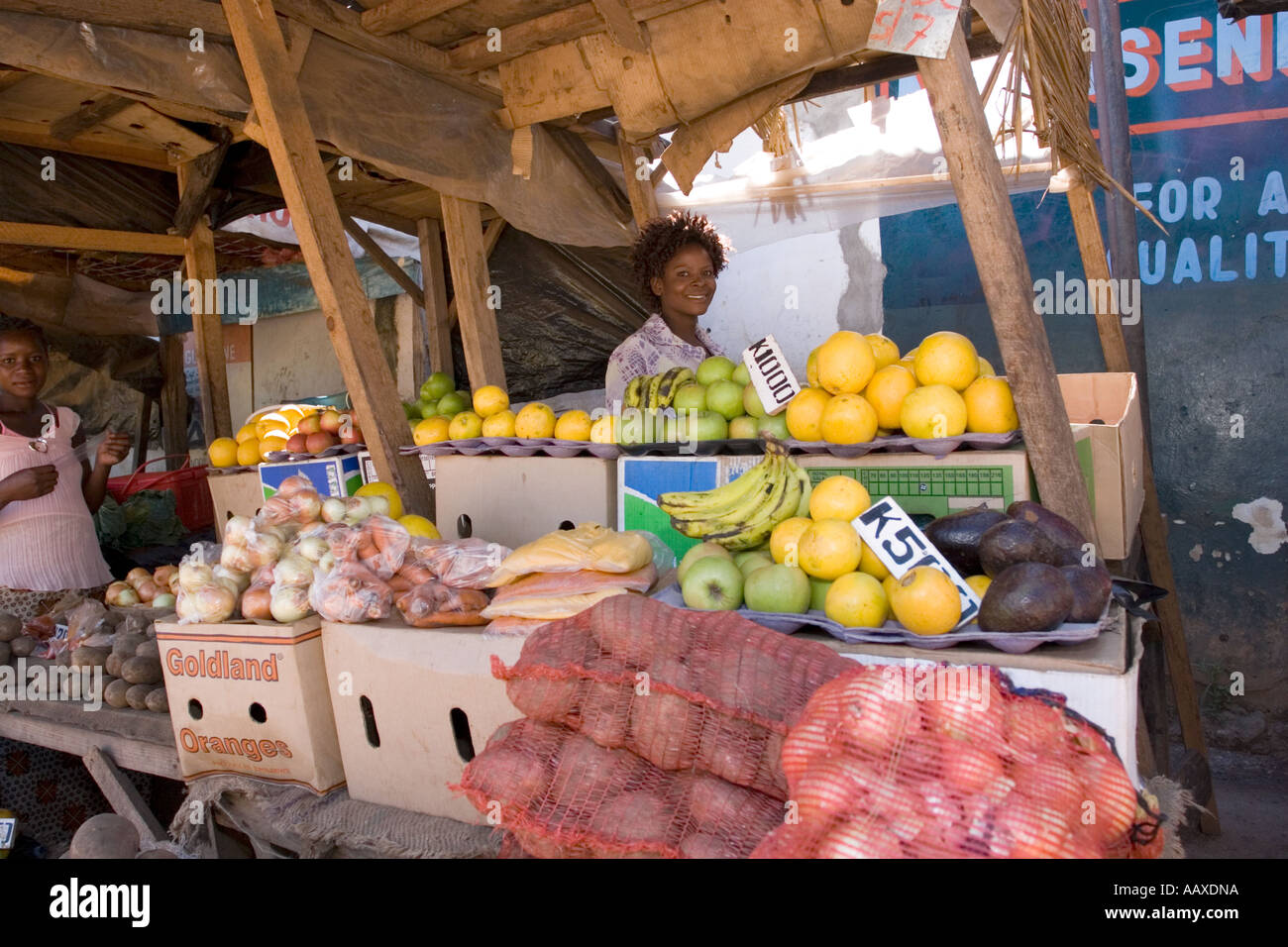 Zambia trader selling fruit hi-res stock photography and images - Alamy