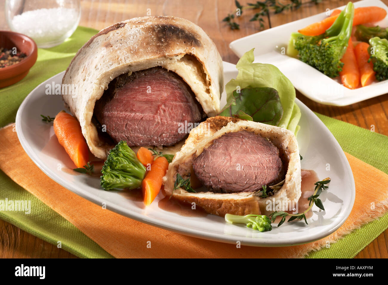 Beef Wellington step by step Stock Photo - Alamy