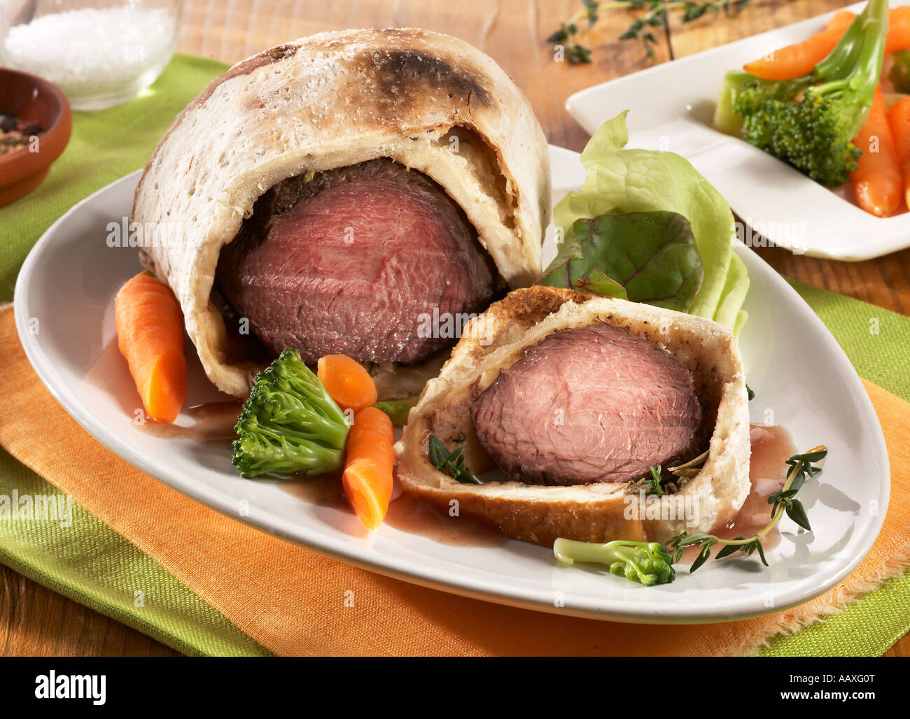 Beef Wellington step by step Stock Photo - Alamy