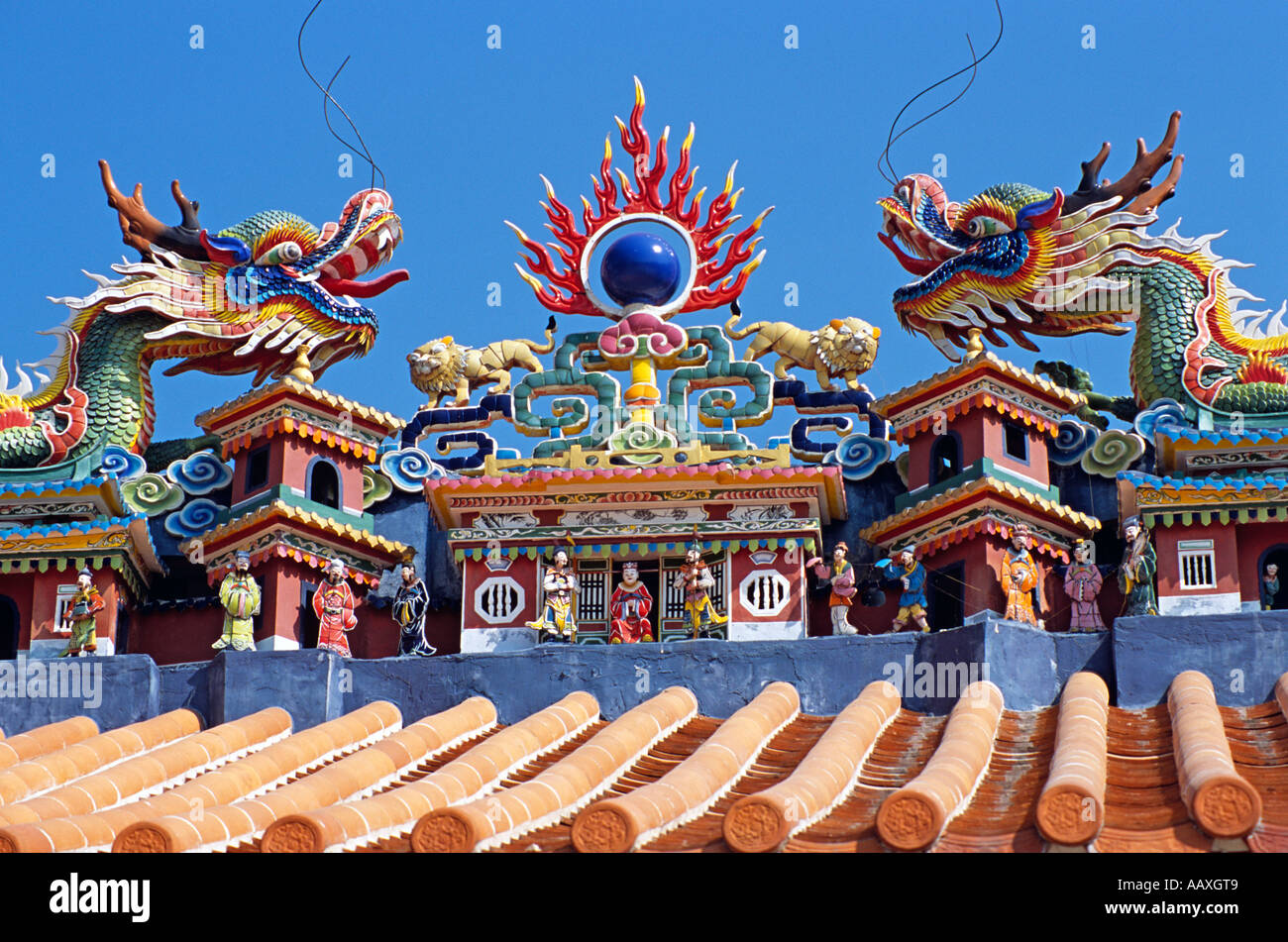 Roof of Pak Tai Temple, Cheung Chau Island, Hong Kong, China Stock ...
