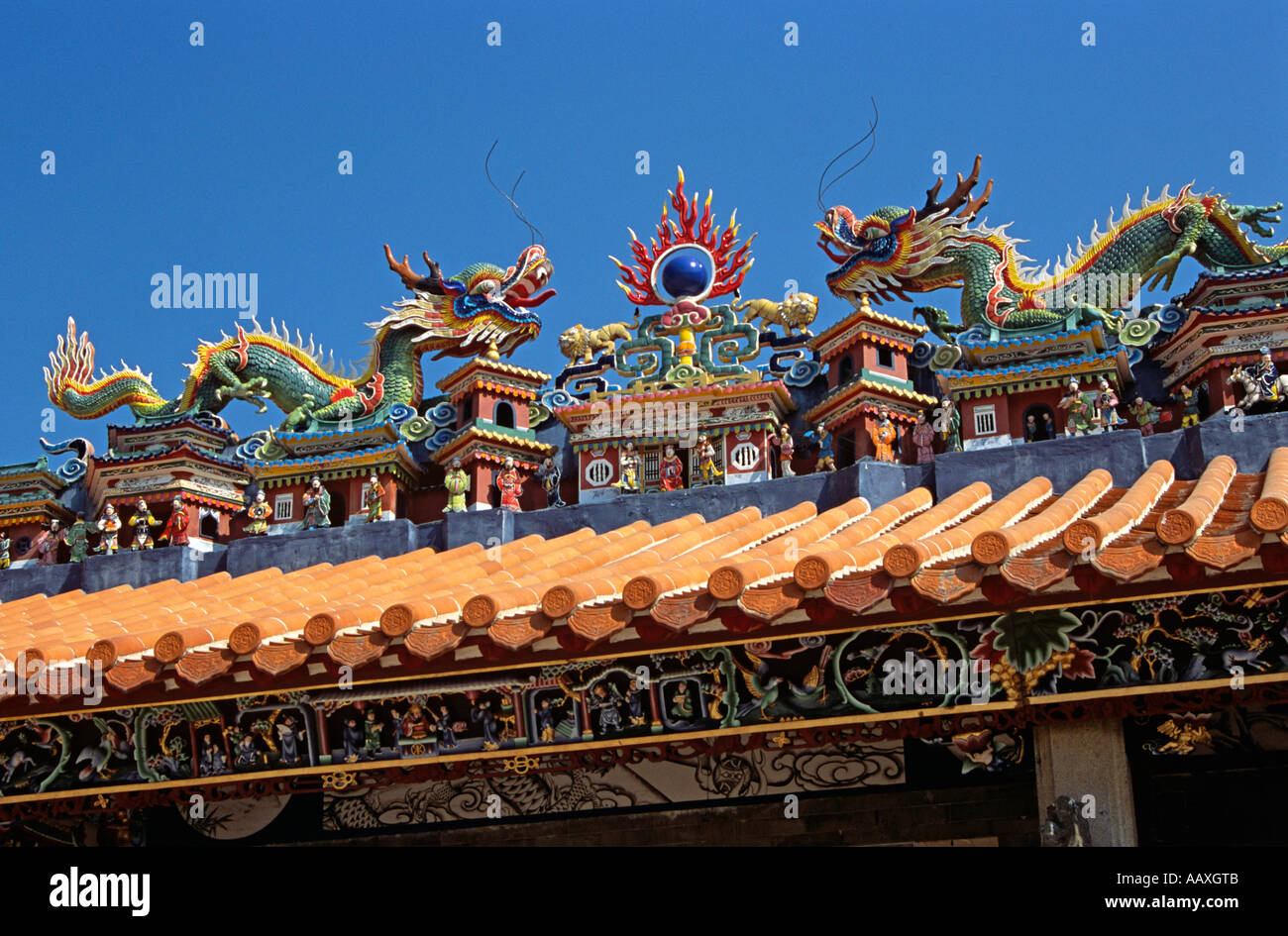 Roof of Pak Tai Temple, Cheung Chau Island, Hong Kong, China Stock ...