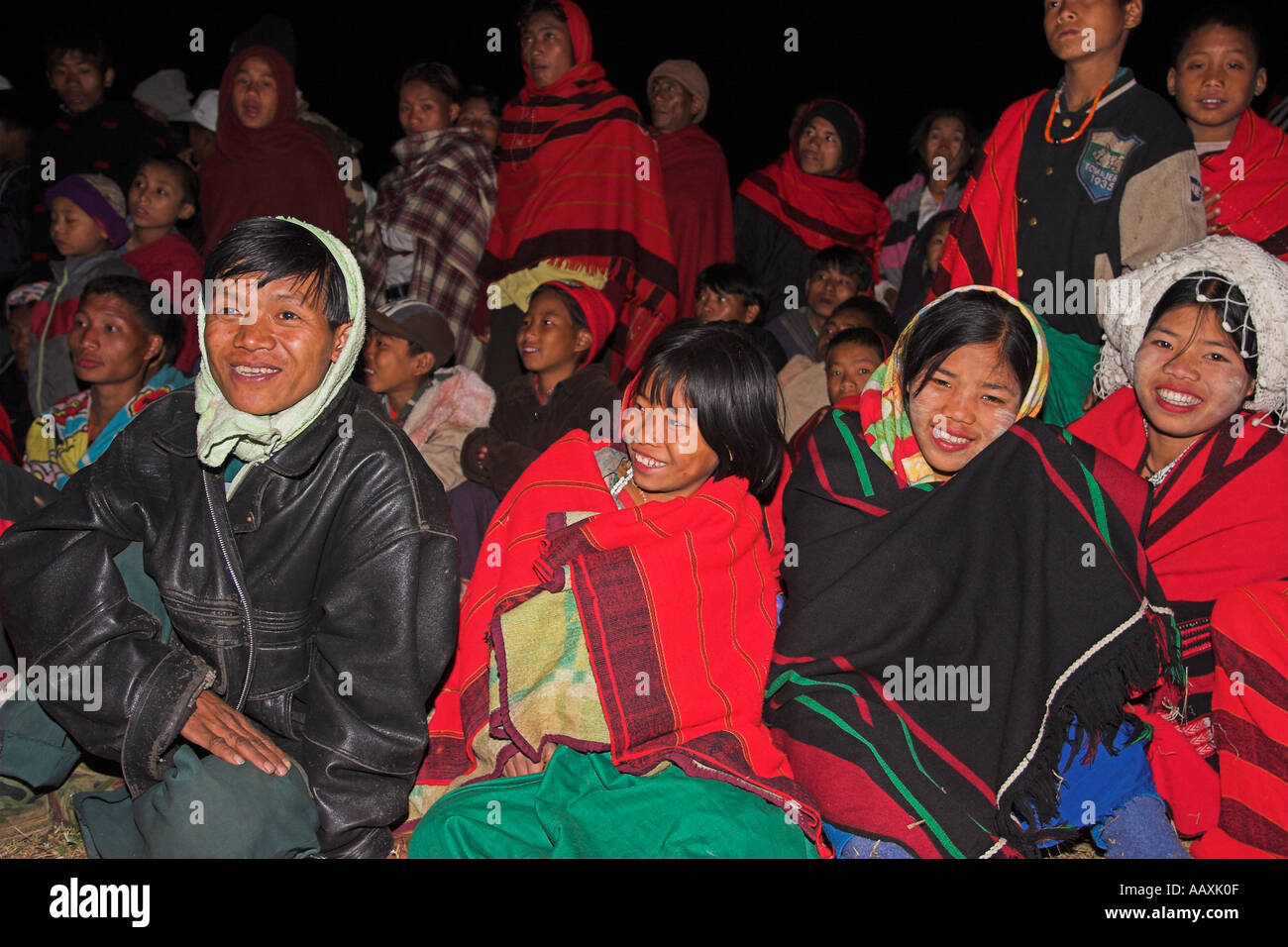 MYANMAR Naga New Year Festival Naga people wrapped up in traditional ...