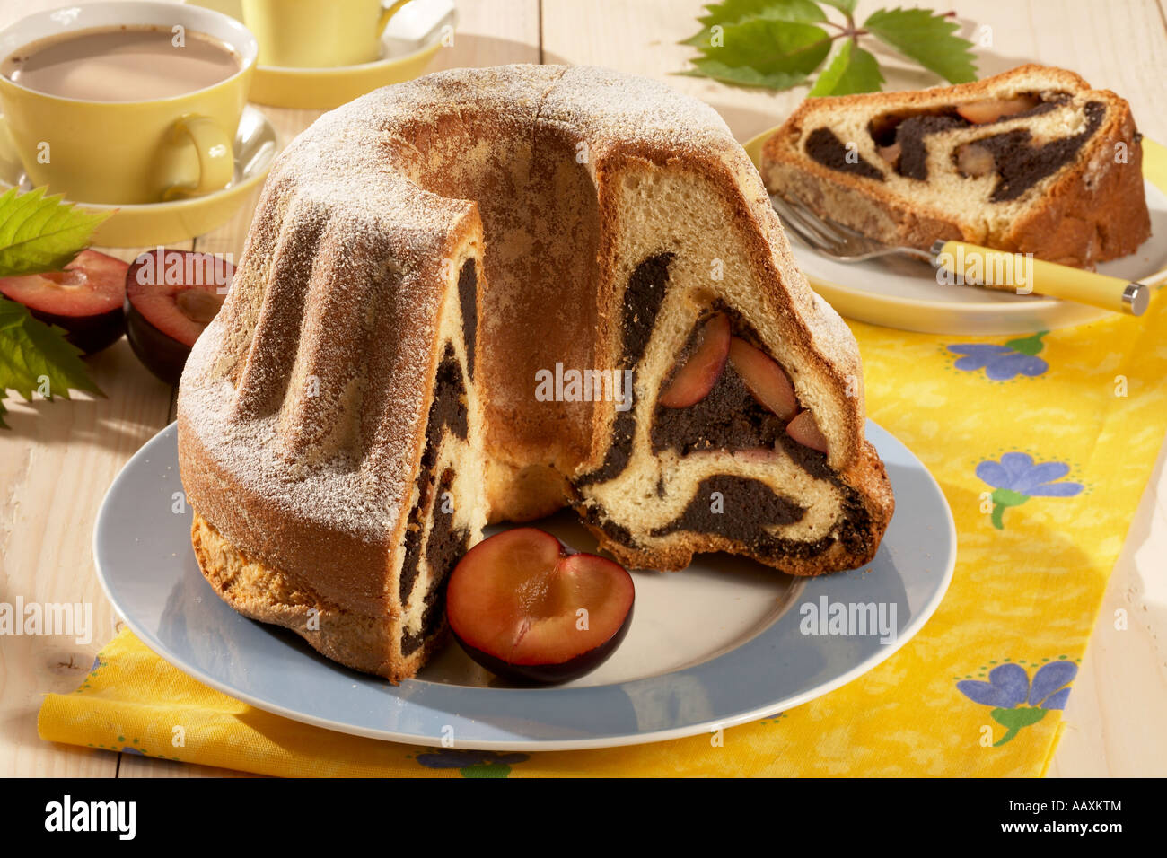 Fancy with Poppy and Plums Stock Photo - Alamy
