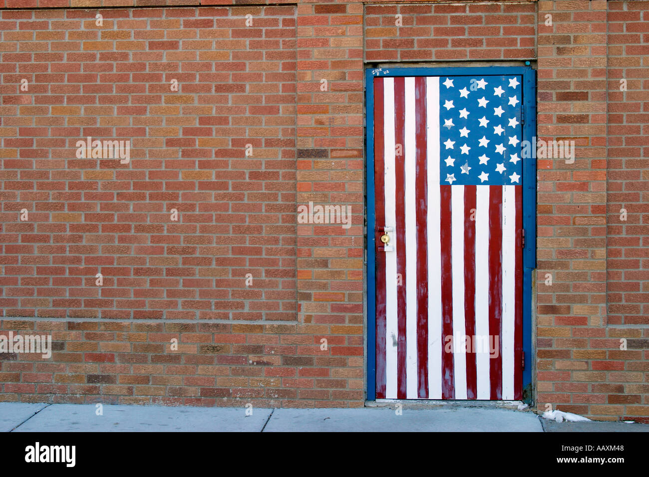 American Flag Door Stock Photo - Alamy