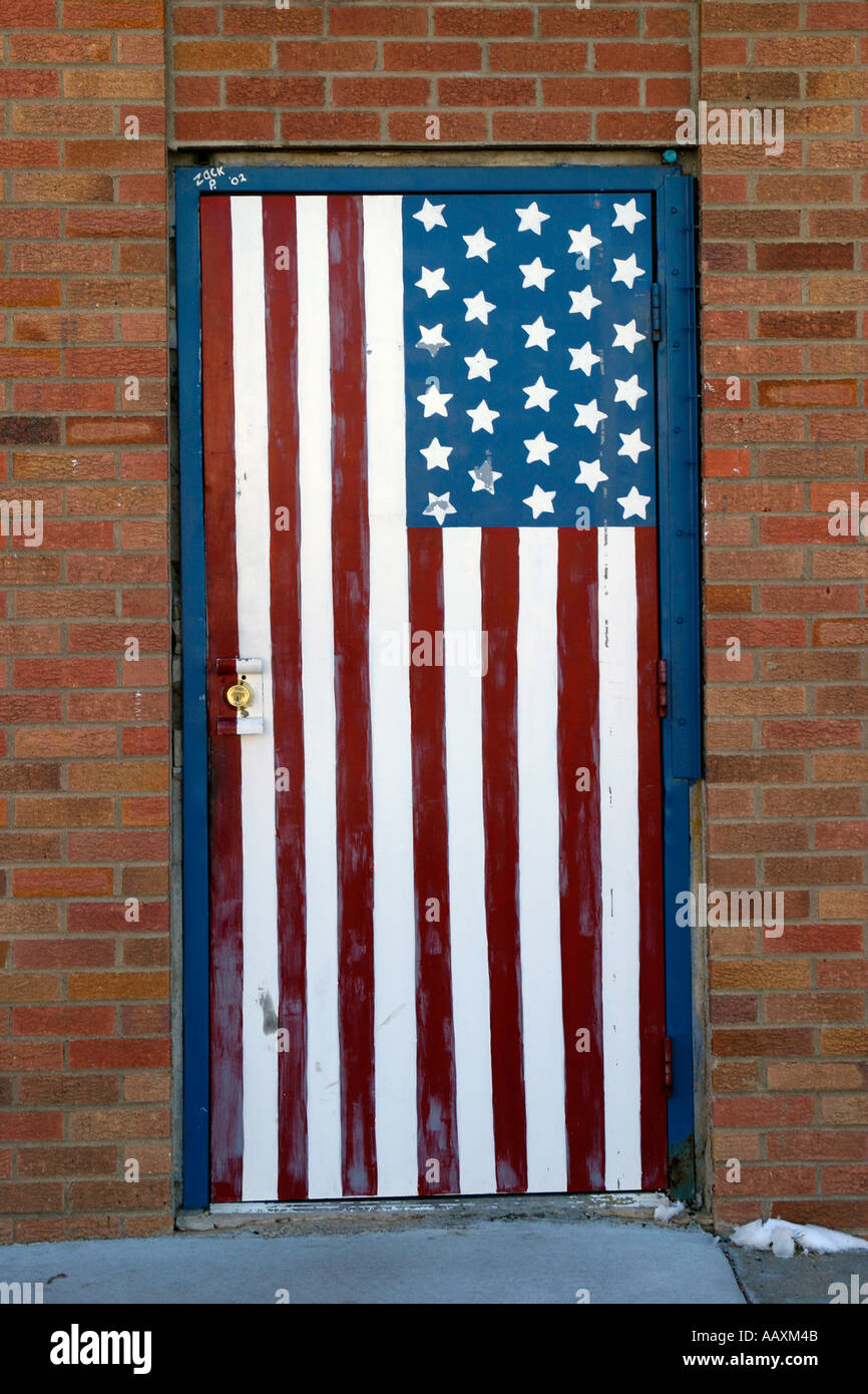 American Flag Door Stock Photo - Alamy