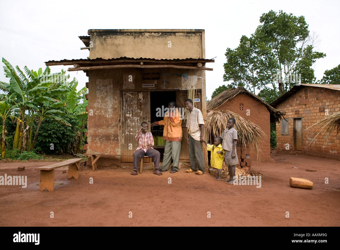 Village phones west of Kampala Uganda Stock Photo - Alamy