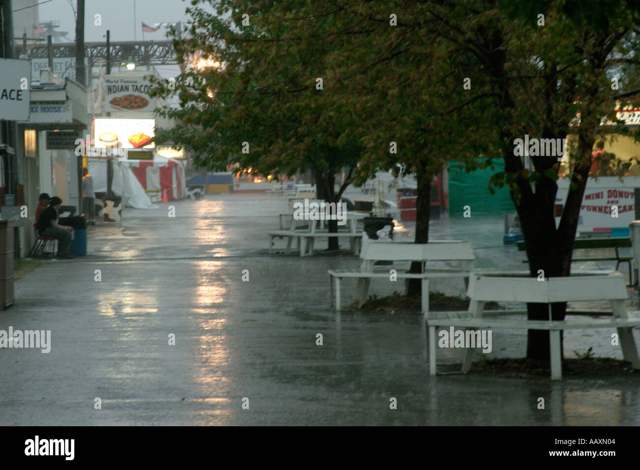 Rain at State Fair Midway Stock Photo - Alamy