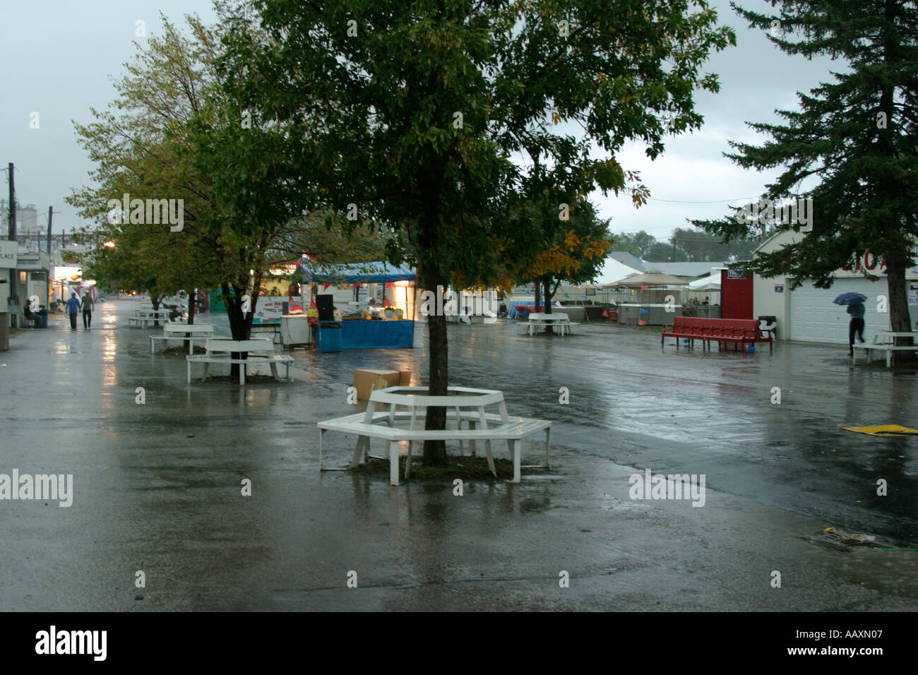 Rain at State Fair Midway Stock Photo - Alamy