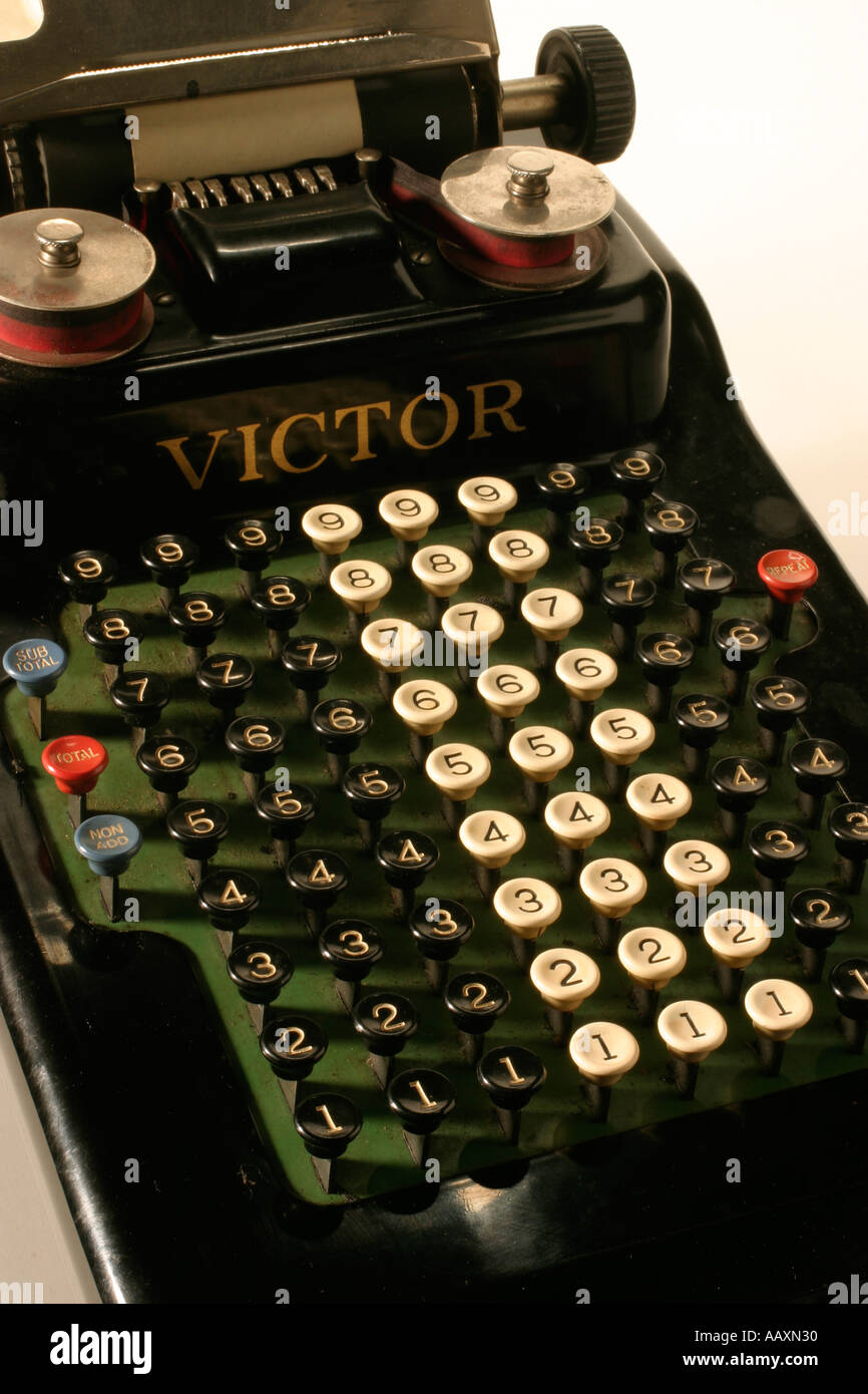 Antique Adding Machine Stock Photo - Alamy