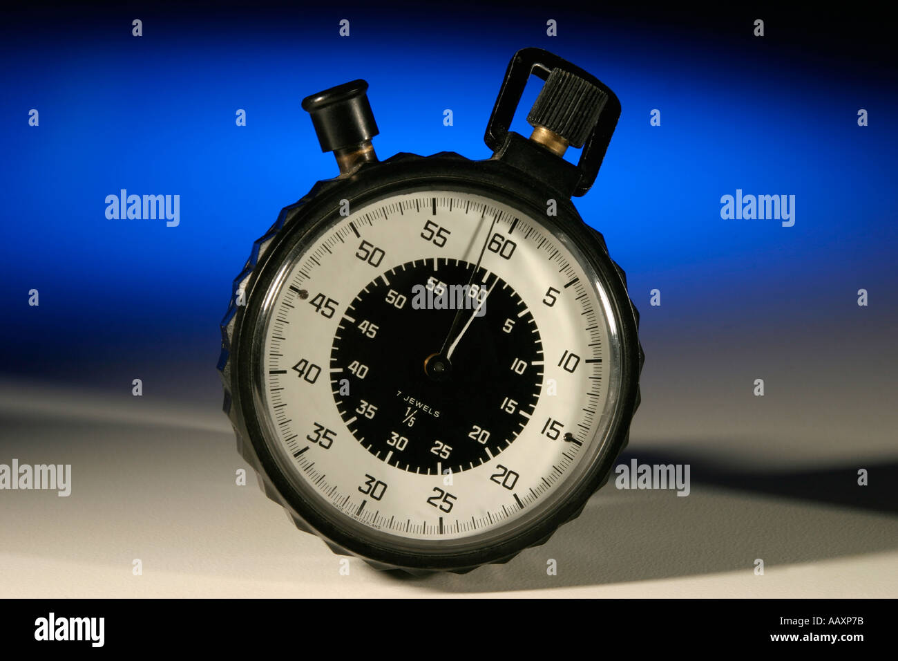 Stopwatch at One Minute Stock Photo - Alamy