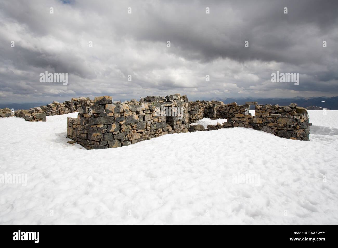 ruin of former observatory summit of ben nevis Stock Photo - Alamy