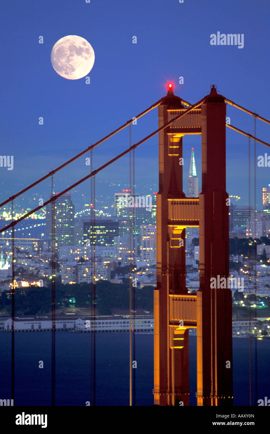 Golden gate bridge full moon hi-res stock photography and images - Alamy