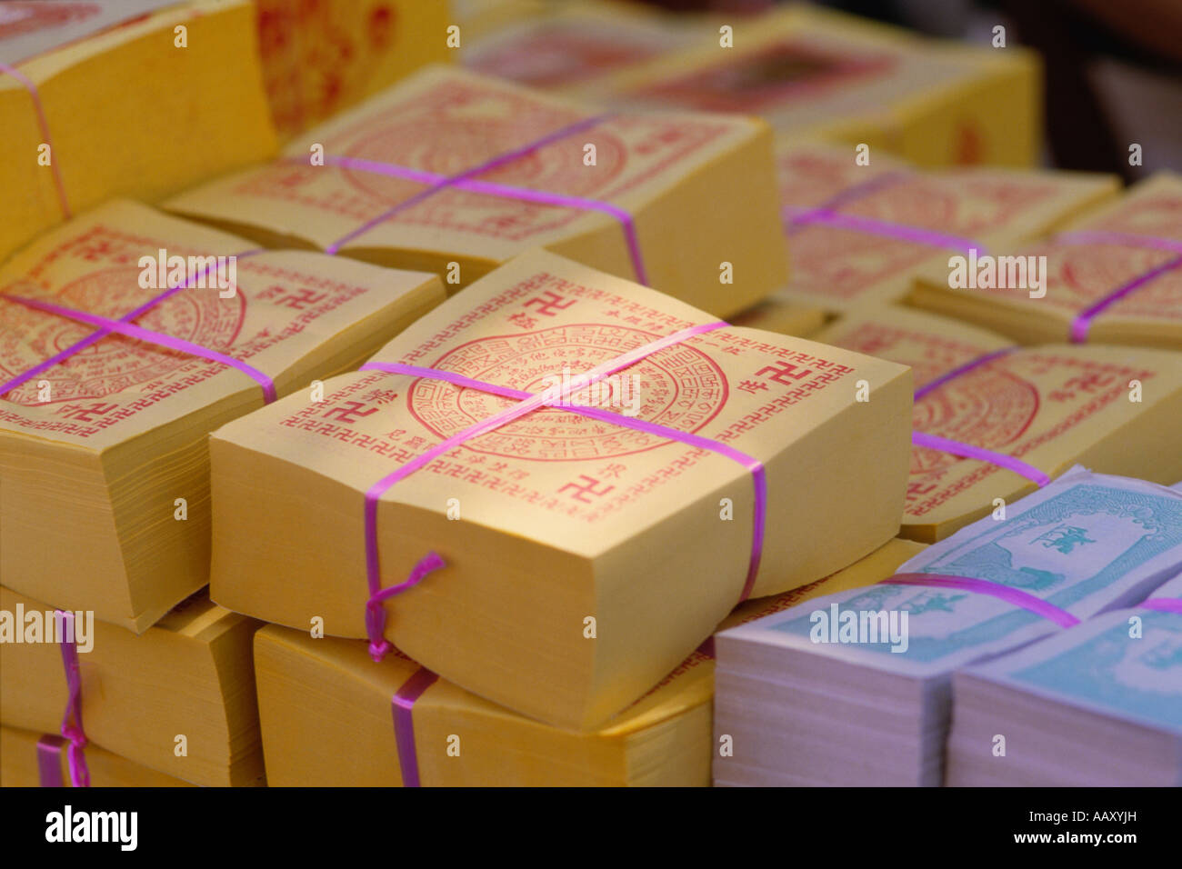 People burning ghost money hi-res stock photography and images - Alamy