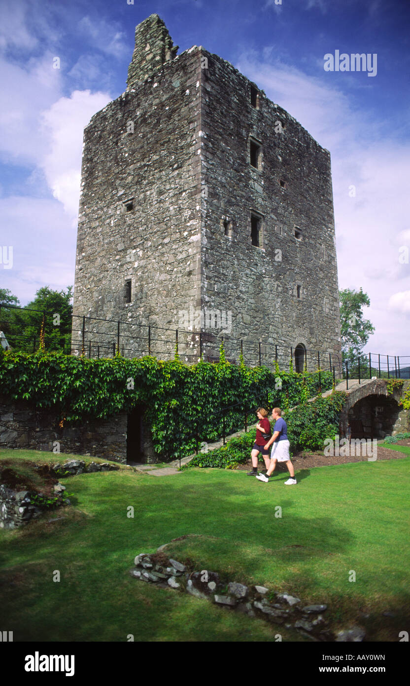 Scottish castle Cardoness Castle 15th centuay tower house on the edge ...
