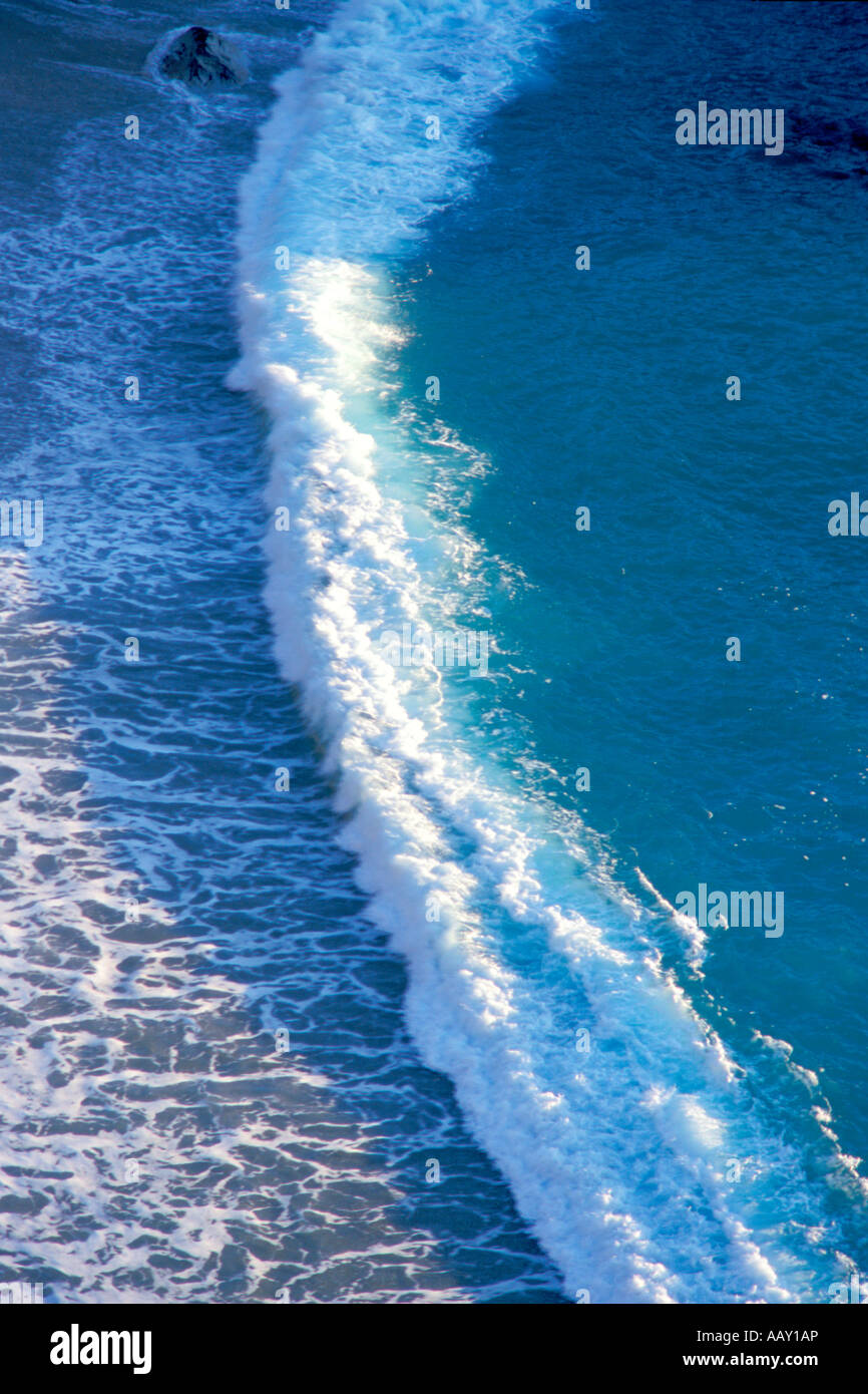 clear blue waters of the Pacific Ocean along the Big Sur Coastline in ...