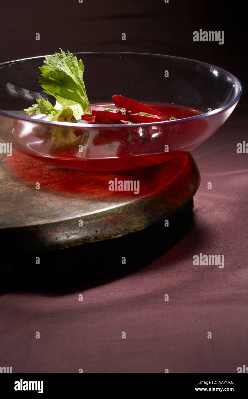 Beet Root Broth Stock Photo - Alamy