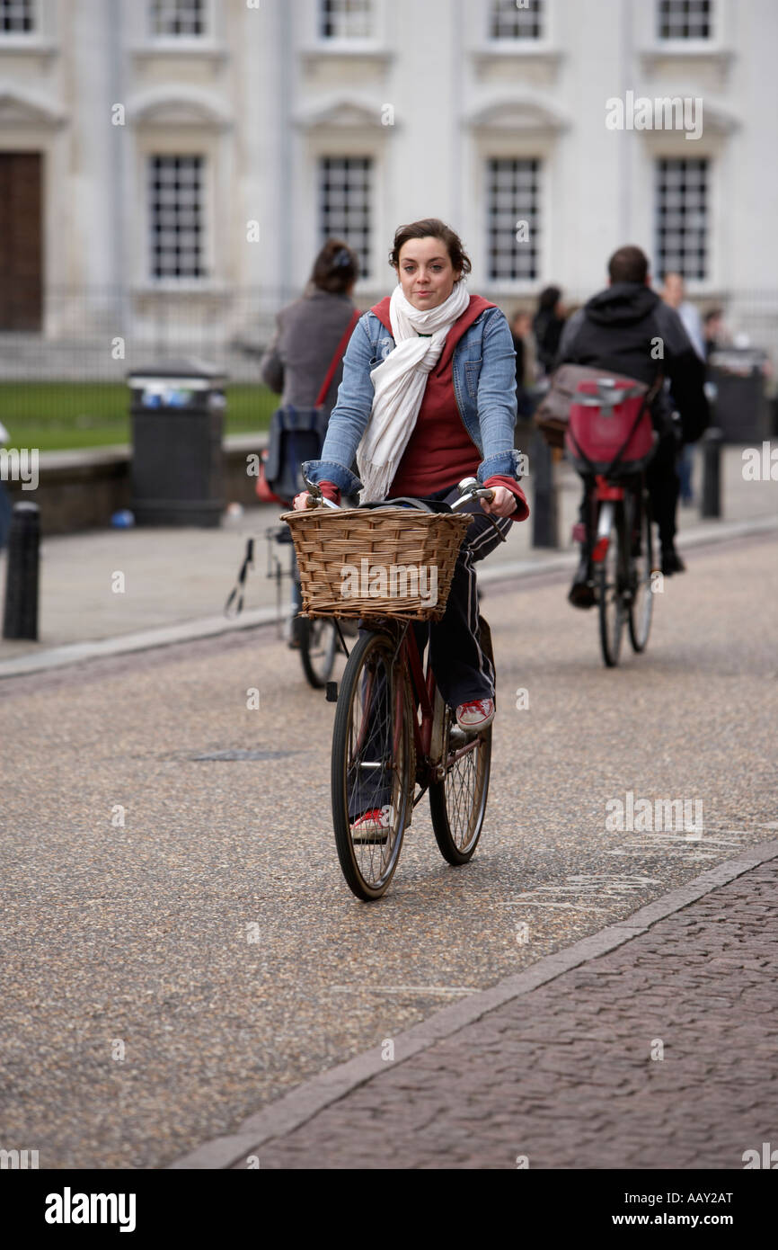 Student on bike in Cambridge Stock Photo - Alamy