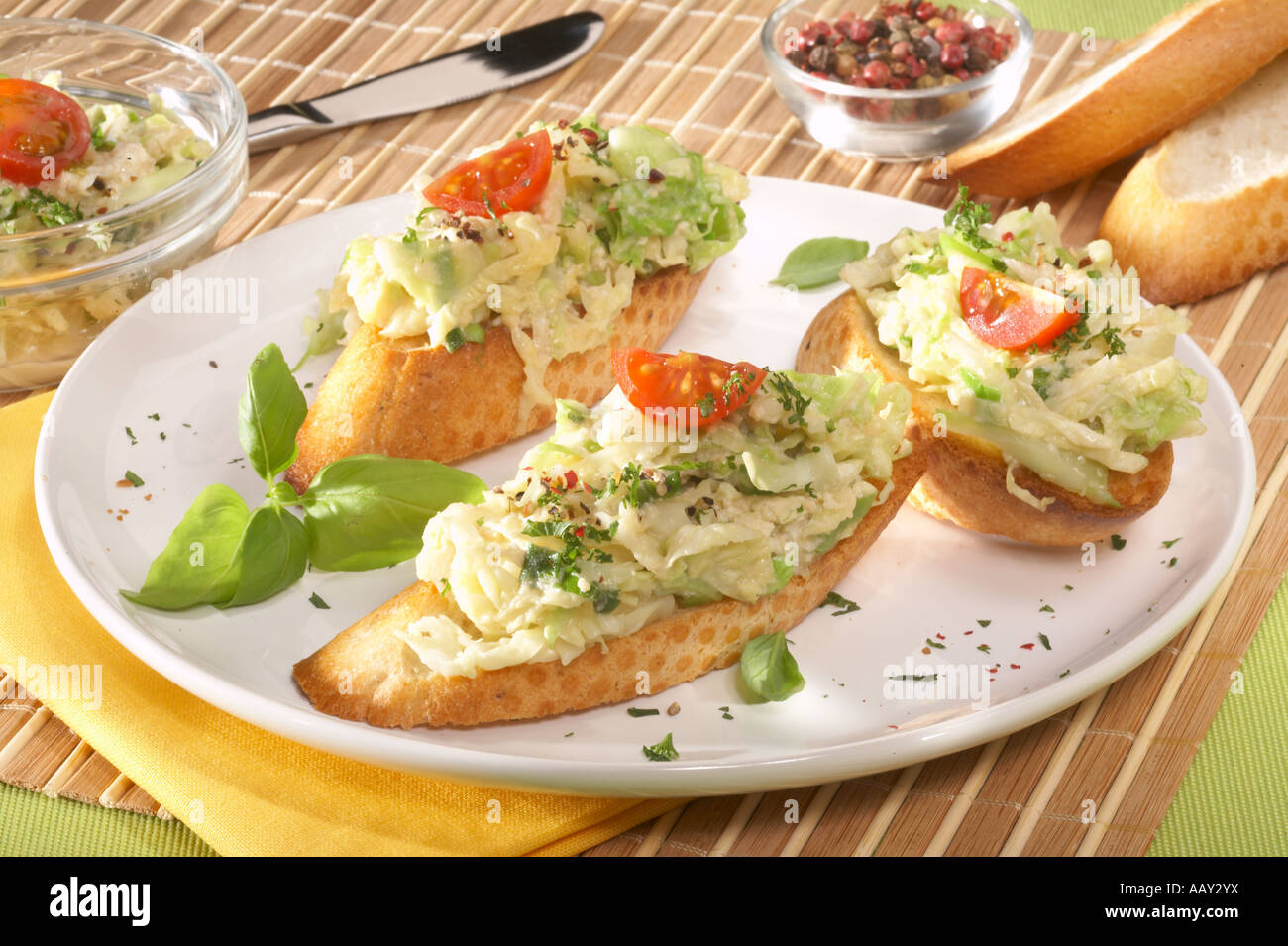 Toasts with cabbage hi-res stock photography and images - Alamy