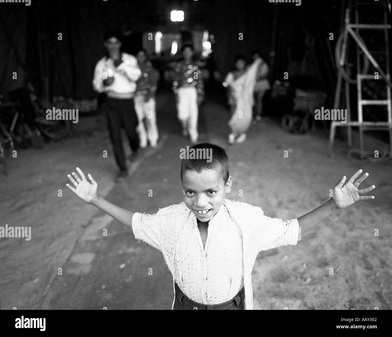 Back stage after a perfectly performed trapeze act The Apollo circus ...