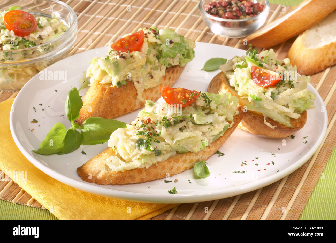 Toasts with cabbage hi-res stock photography and images - Alamy