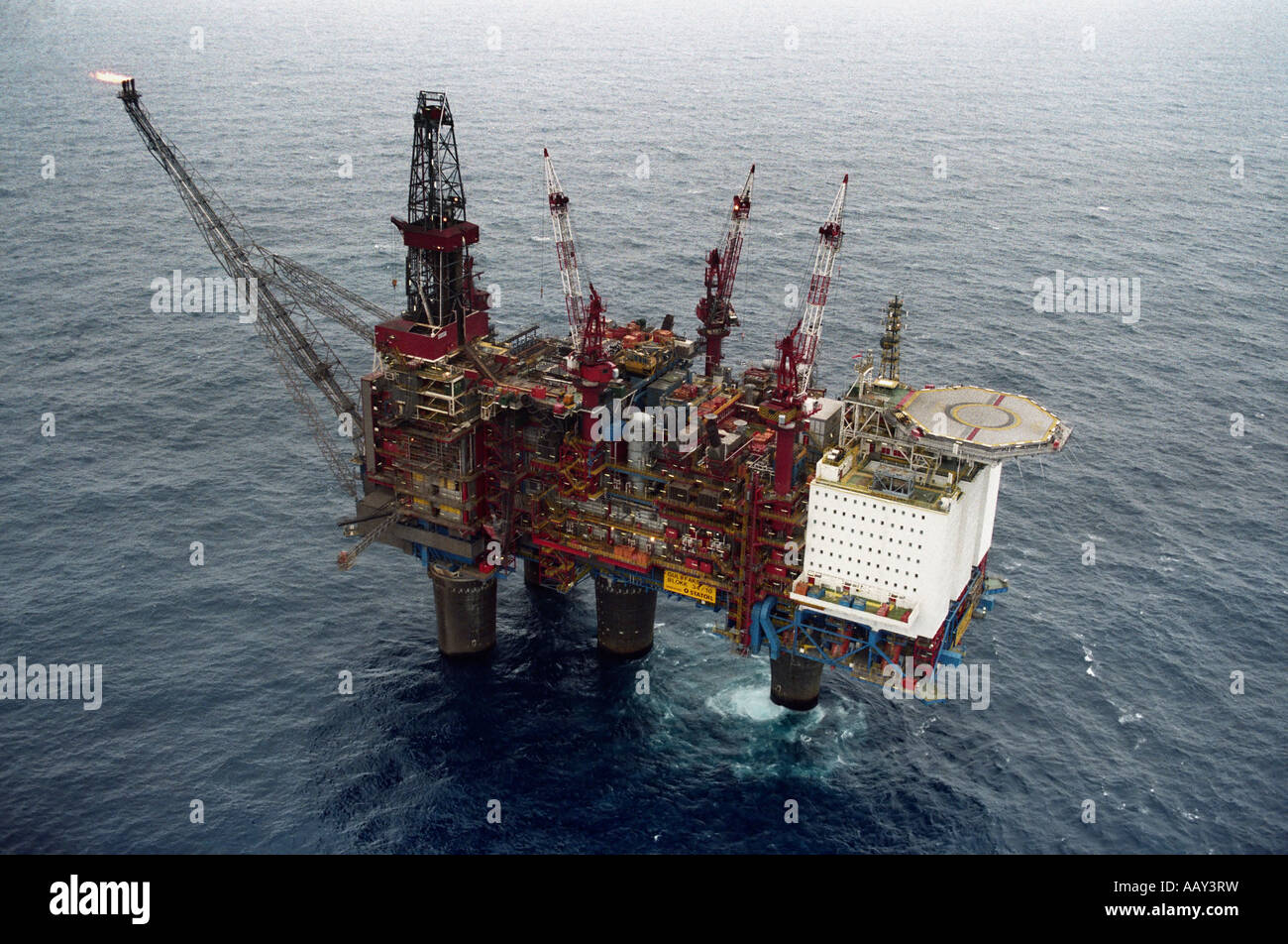 Statoil oil drilling platform Gullfaks A in the North Sea Stock Photo ...