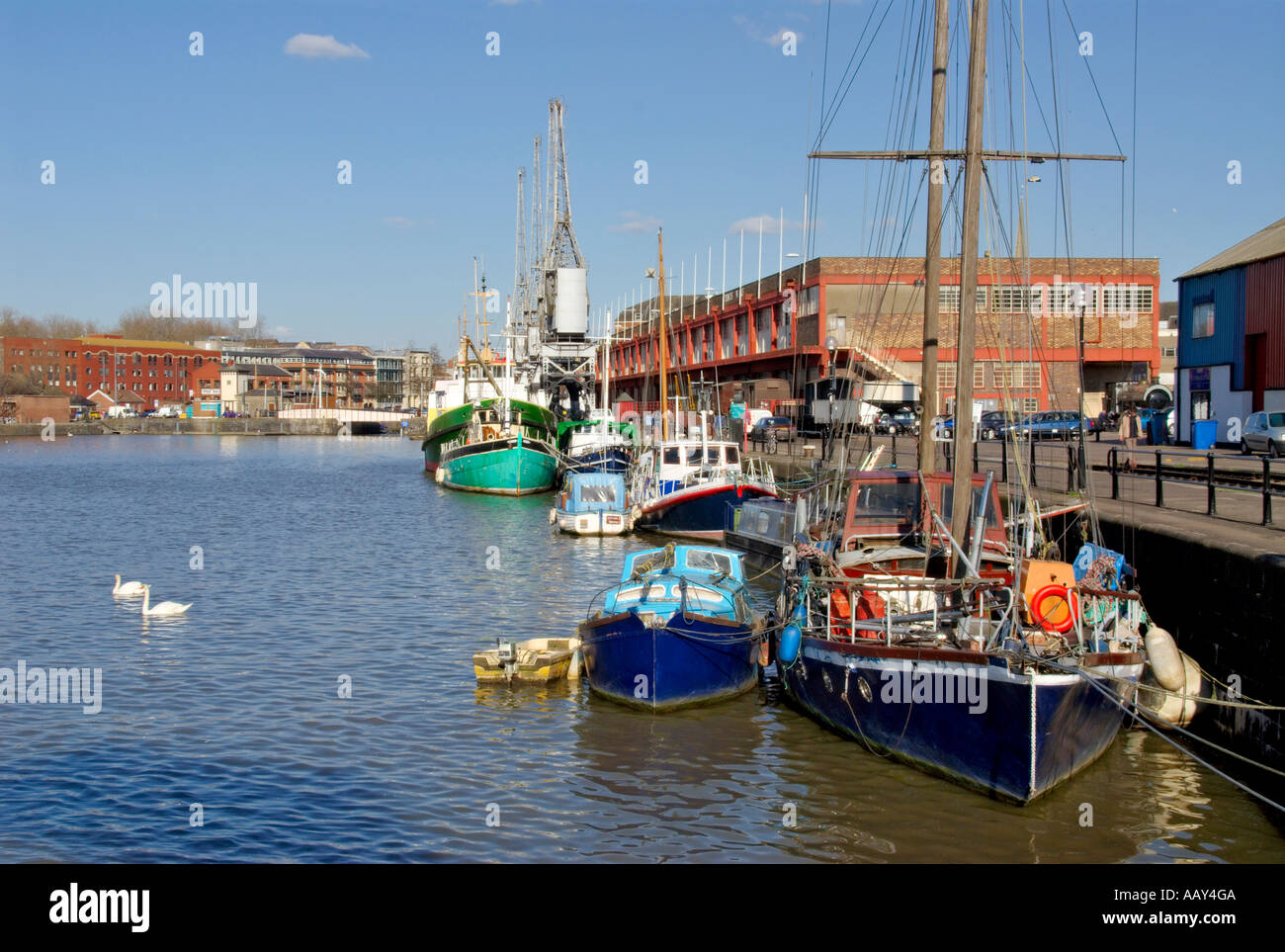 Europe uk england Avon Bristol docks area Stock Photo - Alamy