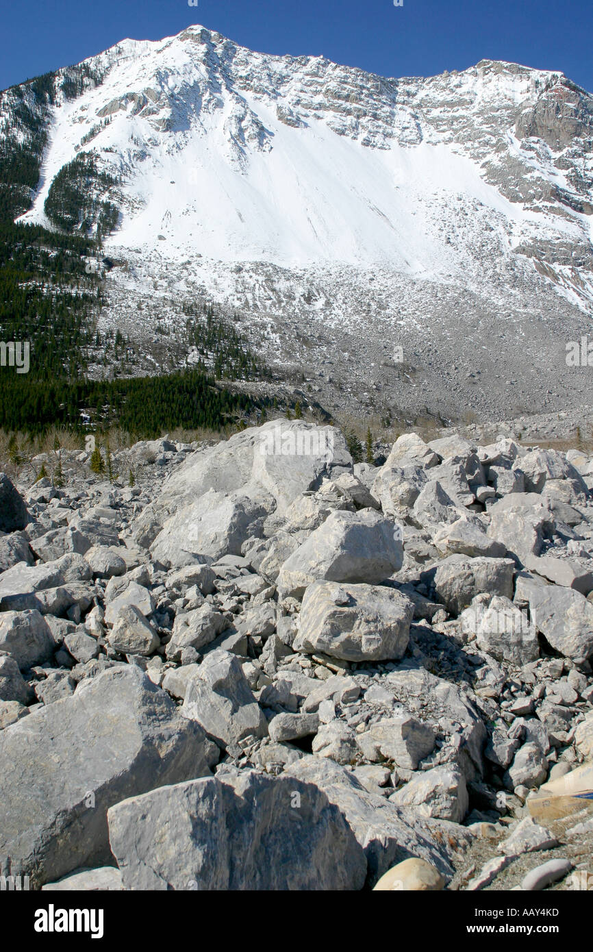 Rock slide, Crowsnest Pass, Frank Slide, Turtle Mountain, Alberta ...