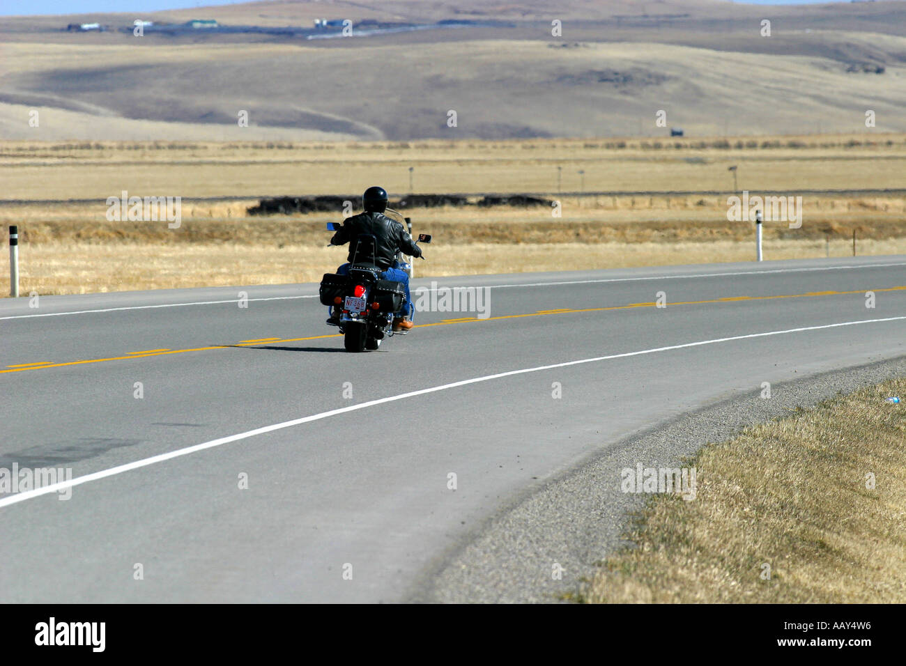 Motorcycle on a freeway Stock Photo - Alamy