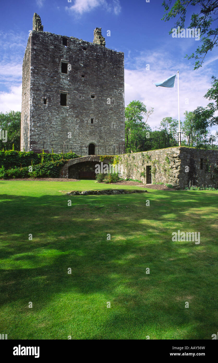 Scottish castle Cardoness Castle 15th centuay tower house on the edge ...