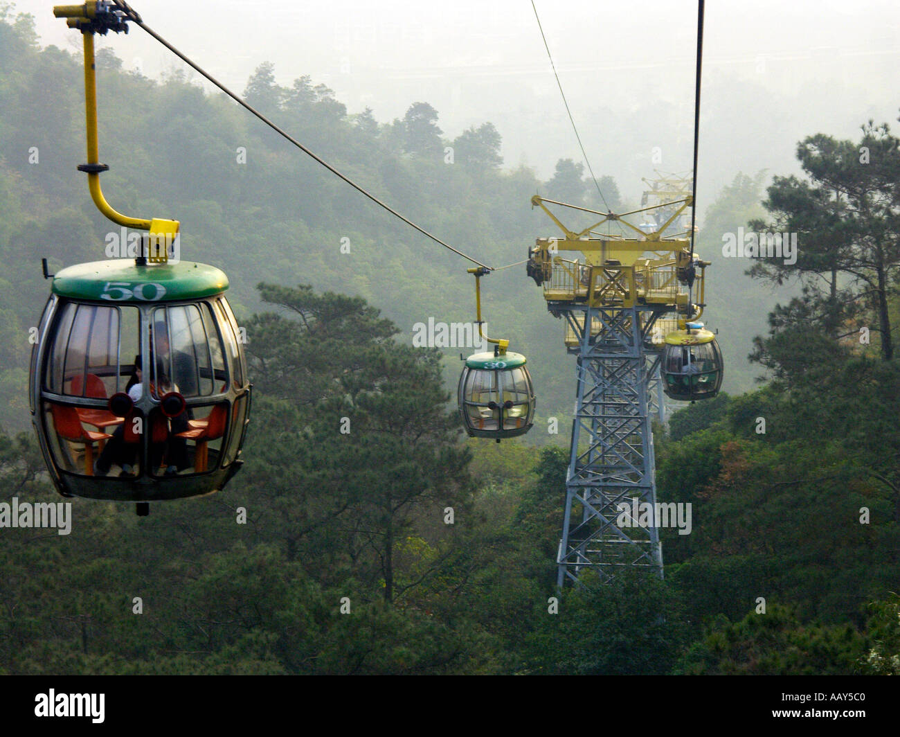 Cable car ride Bai Yun Mountain Guangzhou China Stock Photo - Alamy